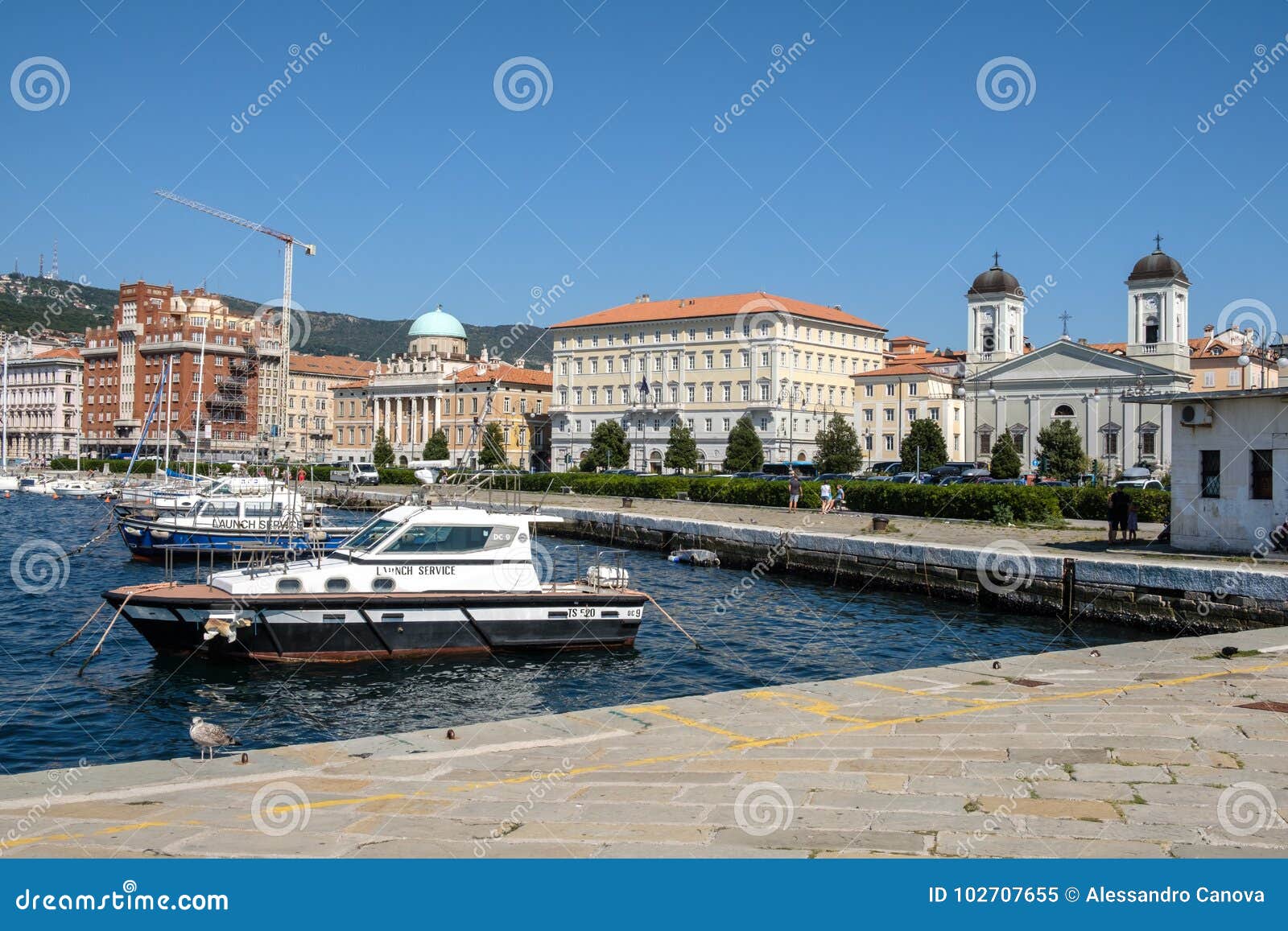 Italy, Trieste, the Daring Pier Editorial Image - Image of horizontal ...