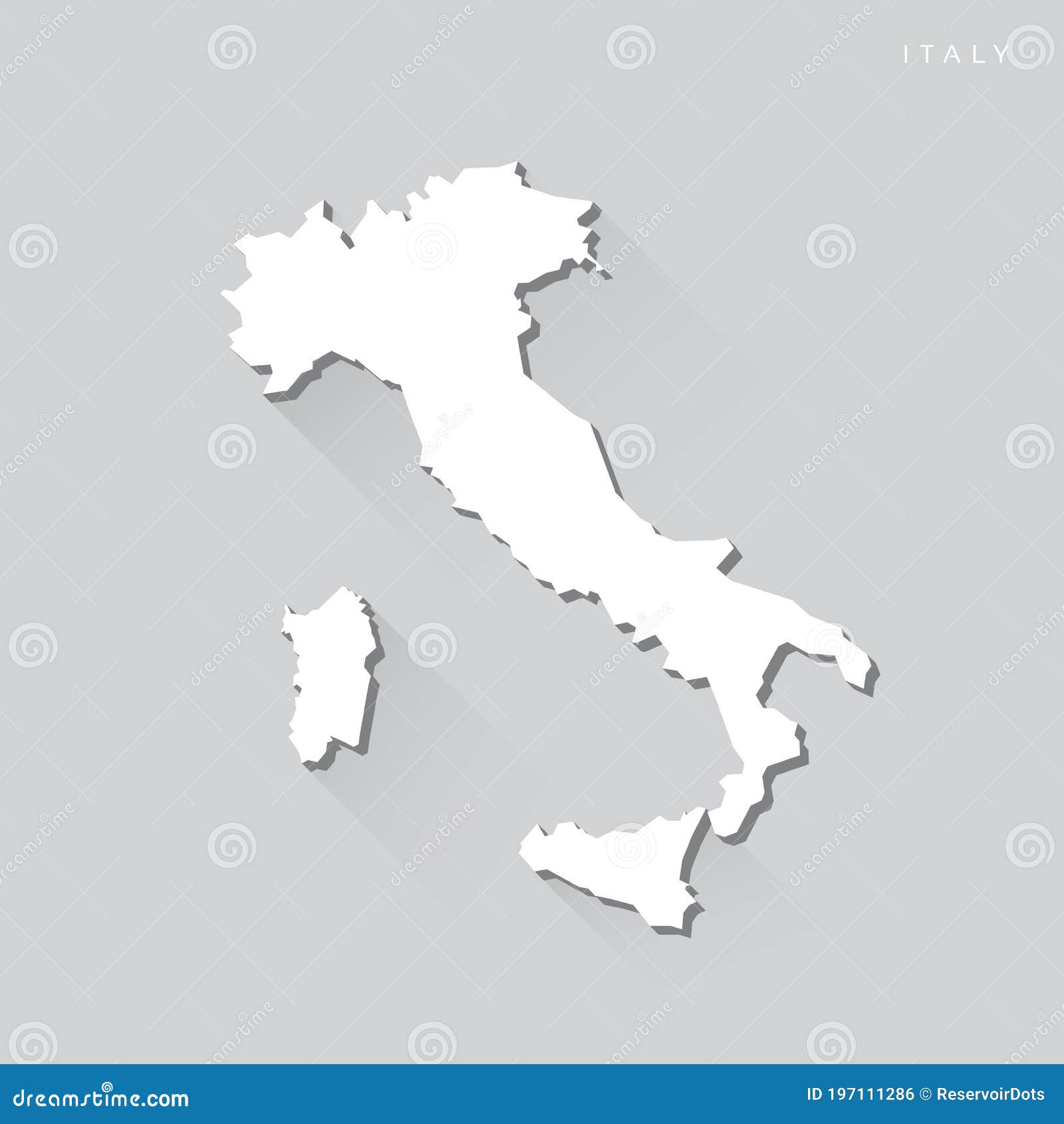 Italy Vector Map stock vector. Illustration of travel - 197111286