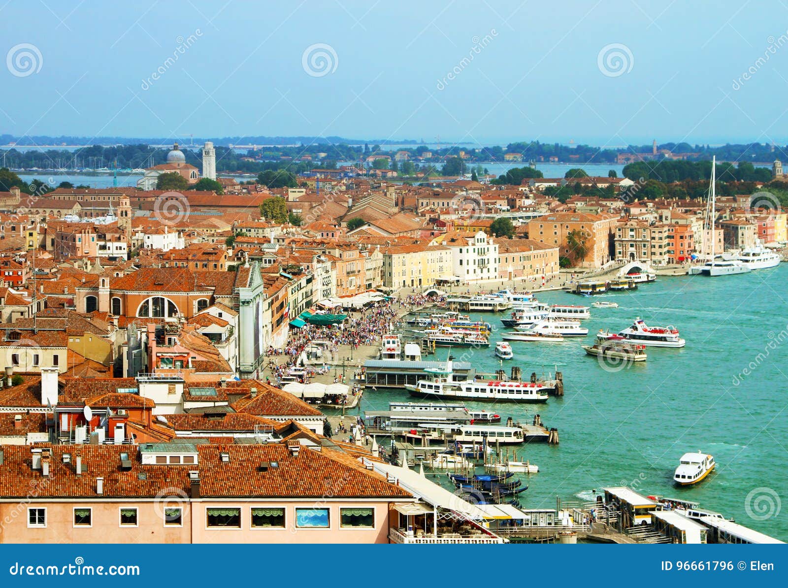 Italy. Venice top view stock photo. Image of gondola - 96661796