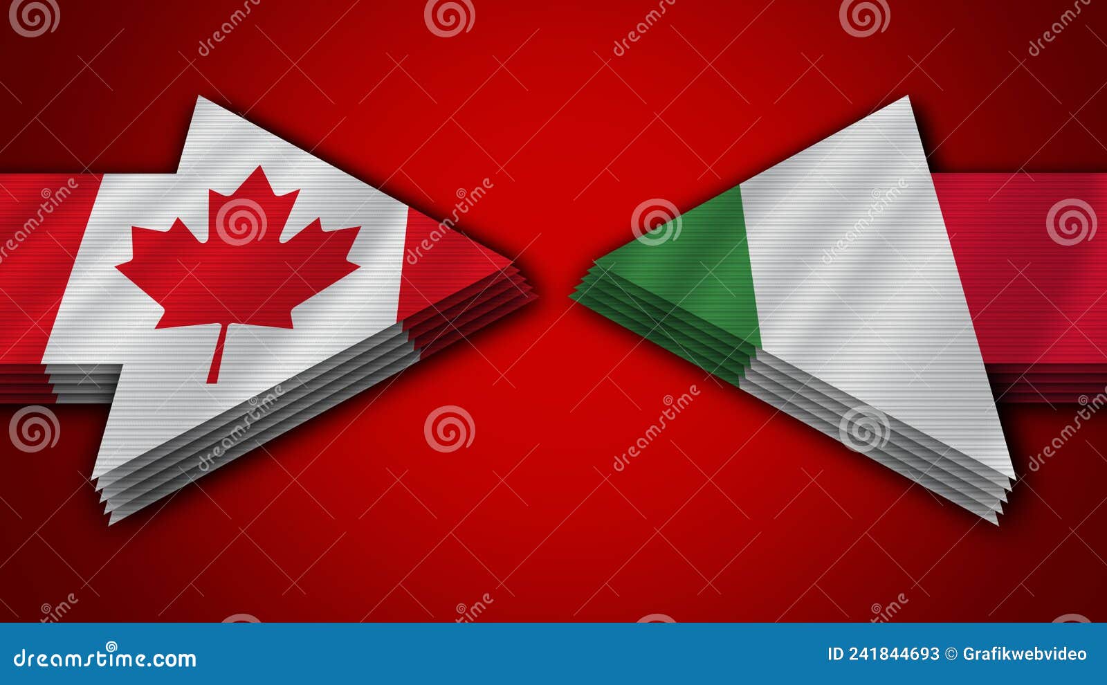 Italy Vs Canada Pfeil Flags Ndash 3d Illustrationen Stock Abbildung ...