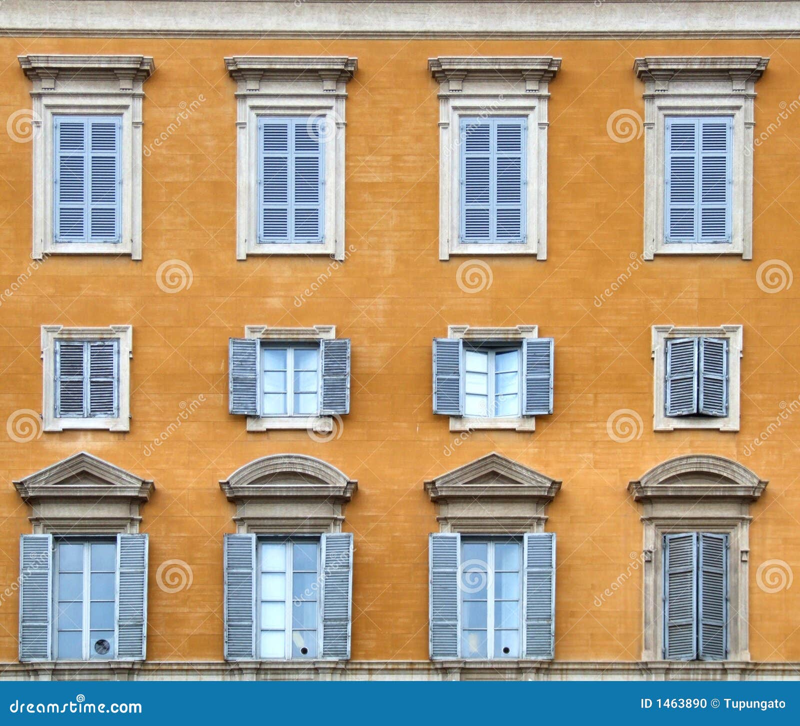 Italy - Windows Composition Stock Photo - Image of balcony, apartment ...