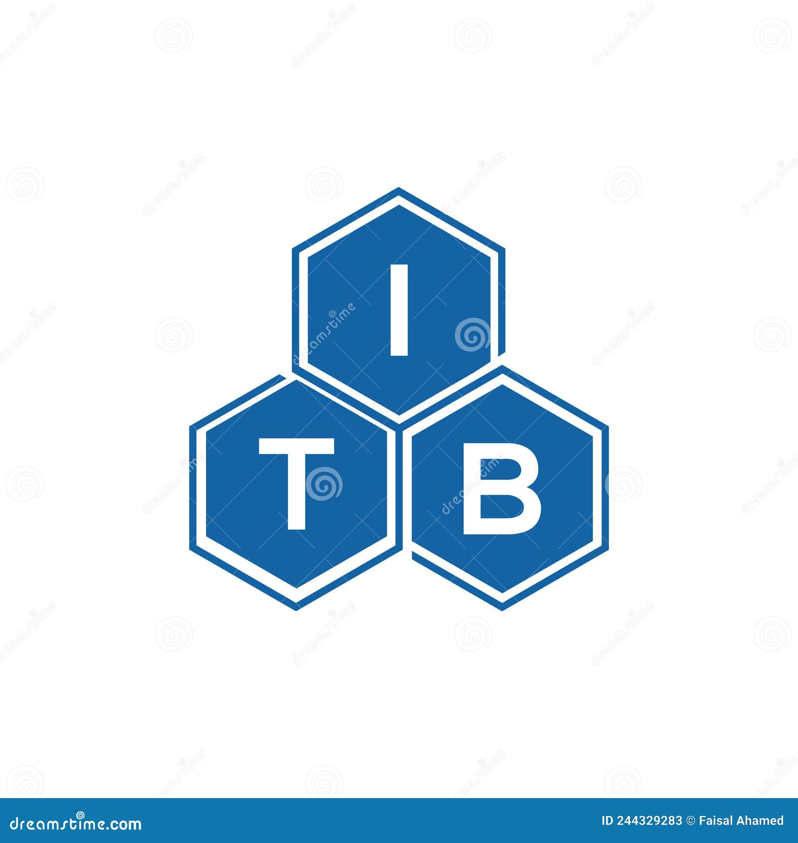 ITB Letter Logo Design On White Background.ITB Creative Initials Letter ...