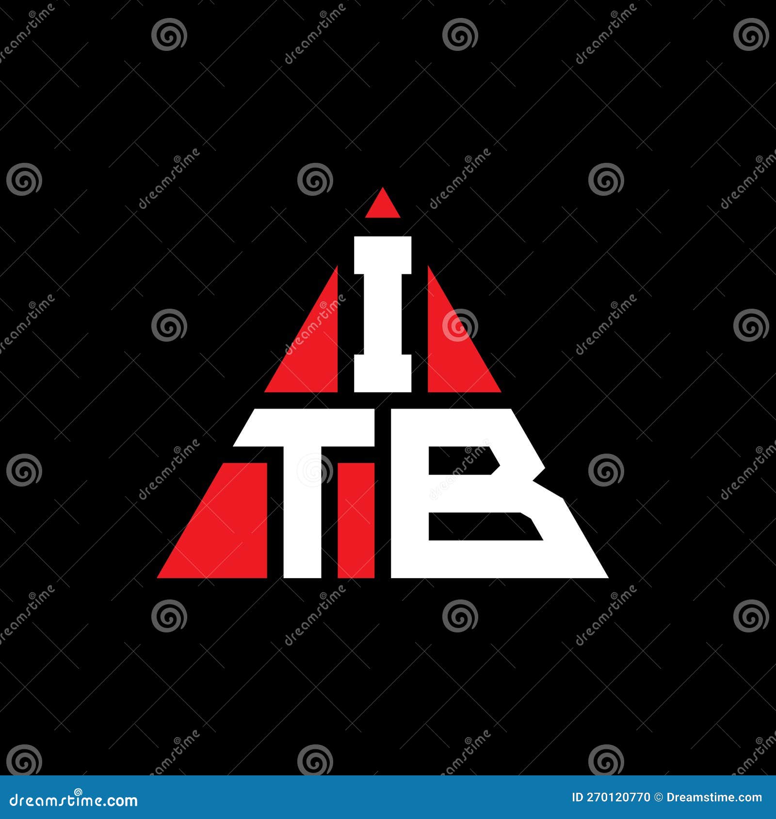 ITB Triangle Letter Logo Design with Triangle Shape. ITB Triangle Logo ...