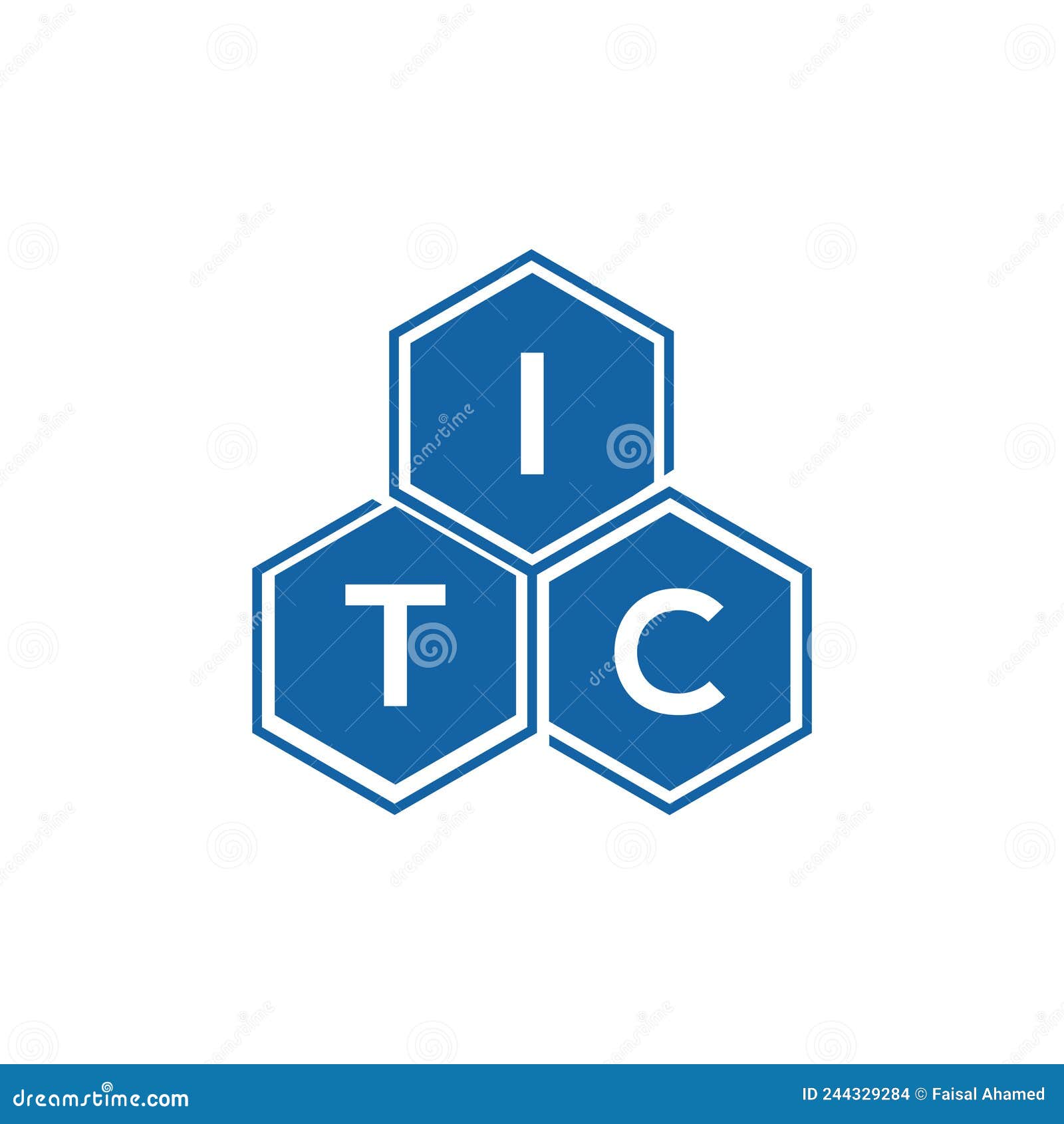 ITC Letter Logo Design on White Background.ITC Creative Initials Letter ...