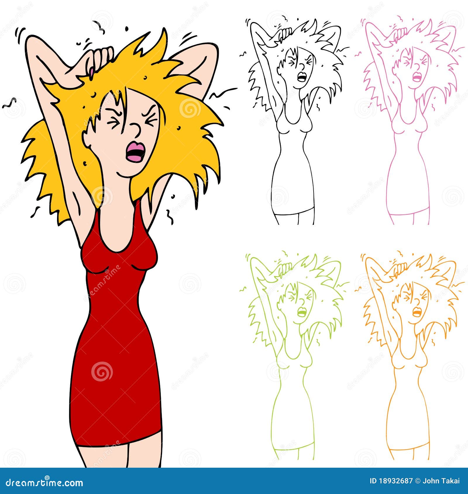 Itchy Dandruff stock vector. Illustration of cartoon - 18932687 Itchy Dandruff stock vector. Illustration of cartoon - 18932687