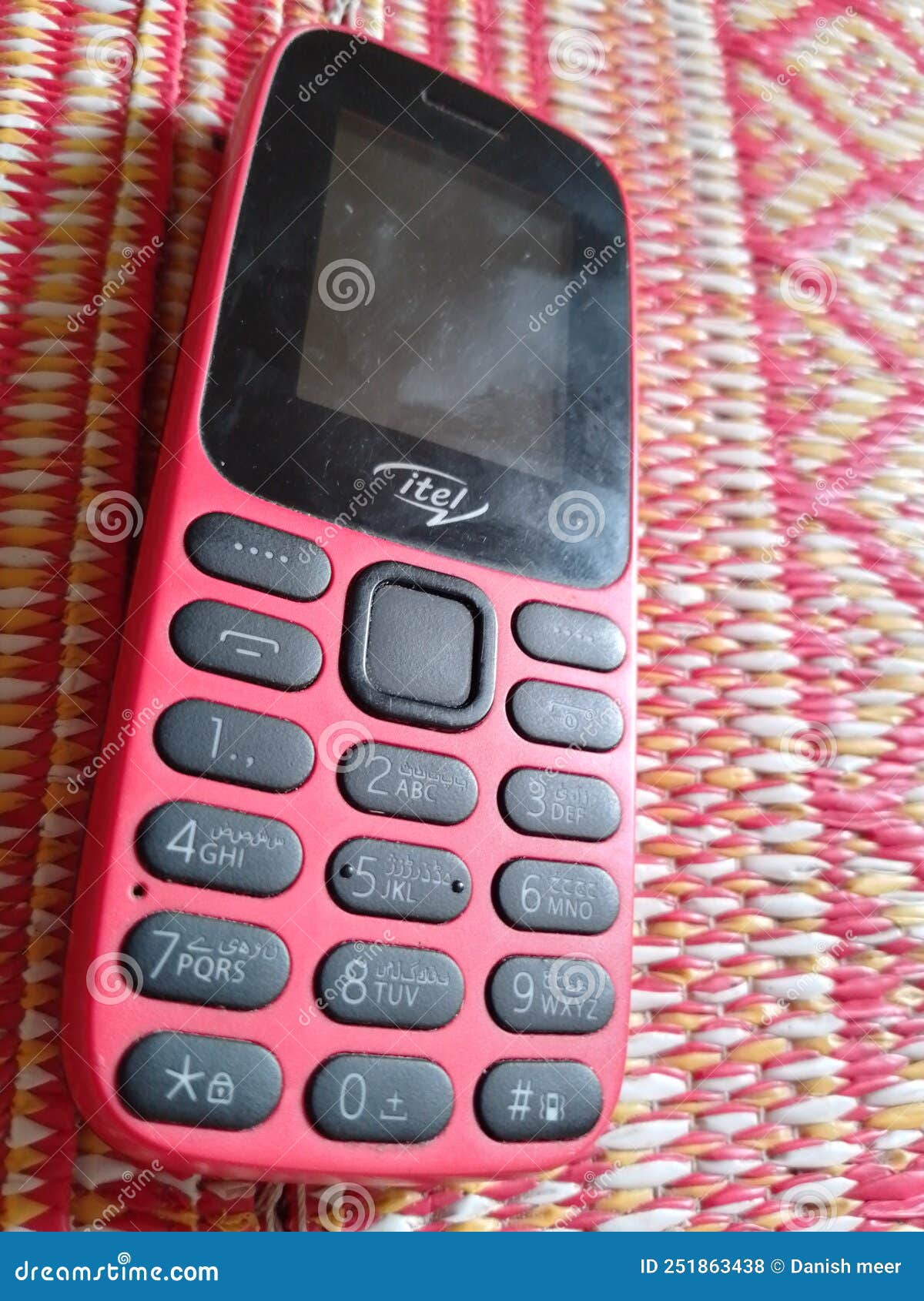 Keypad Mobile Phone Isolated On White Background Royalty-Free Stock ...