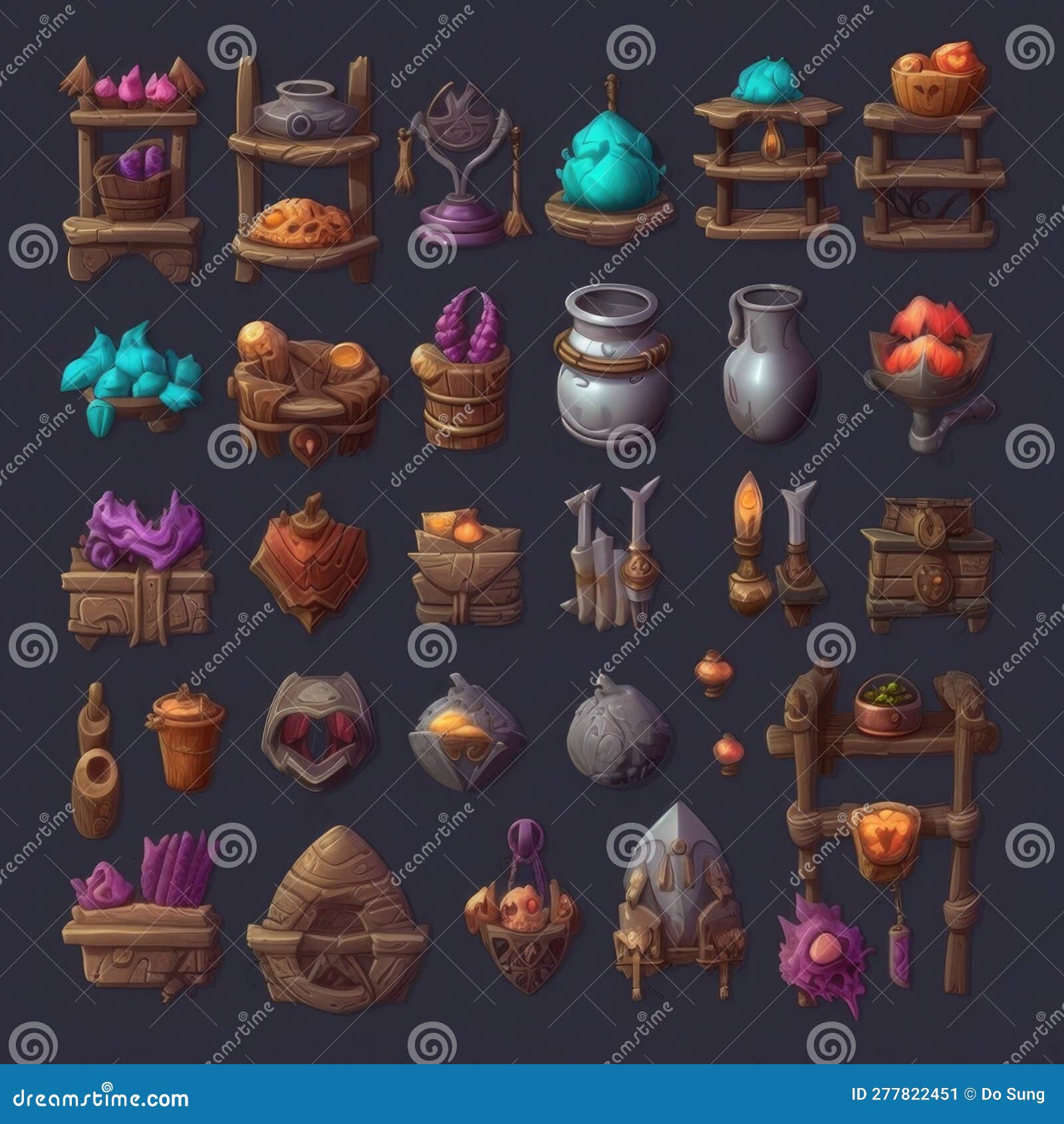 Item game 2d stock illustration. Illustration of graphics - 277822451