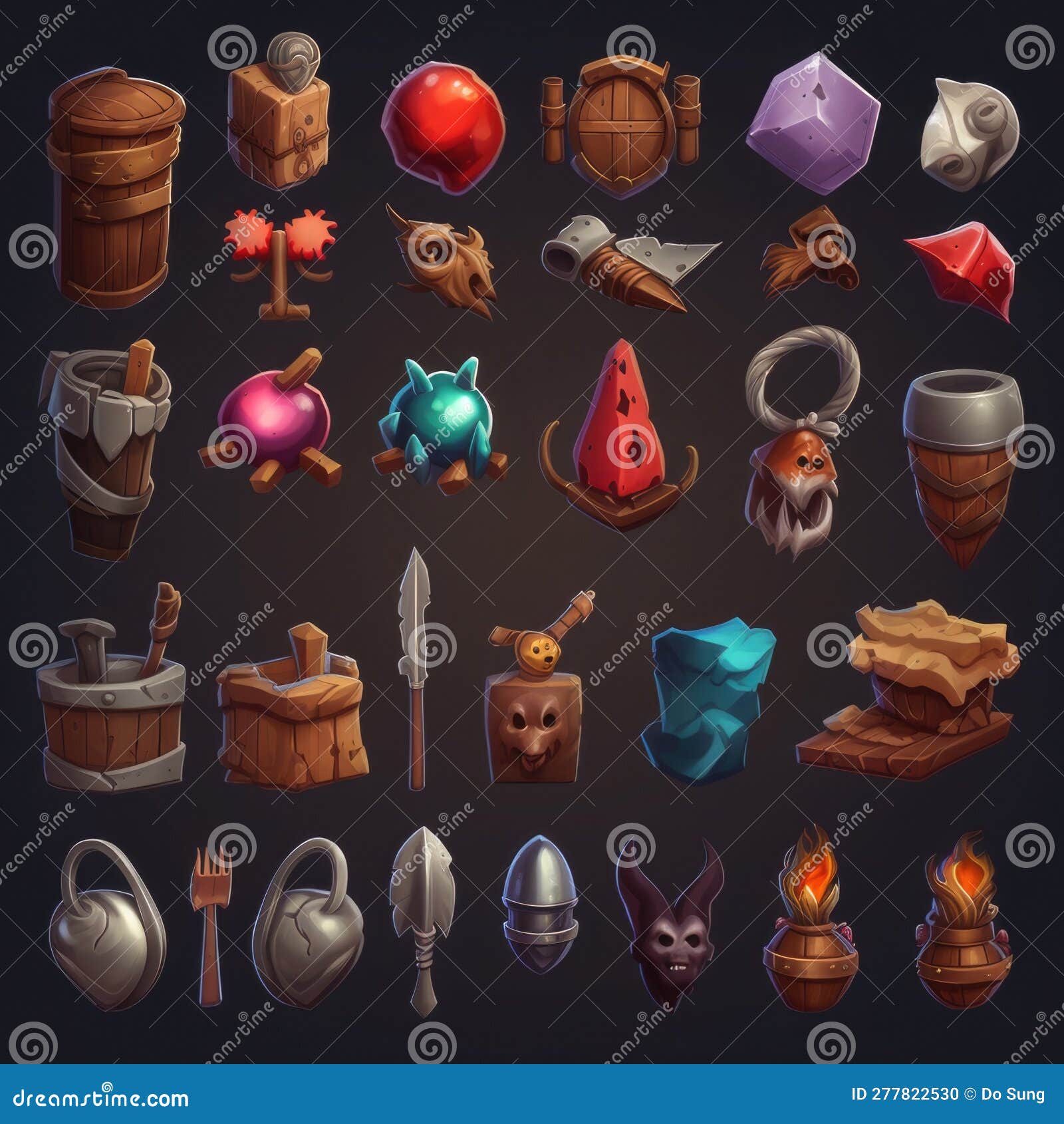 Item game 2d stock illustration. Illustration of leisure - 277822530