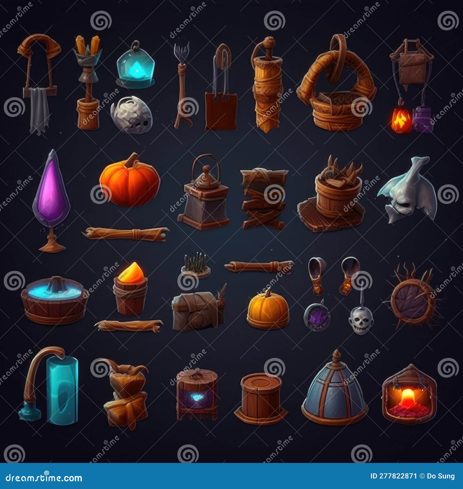 Item game 2d stock illustration. Illustration of artwork - 277822871