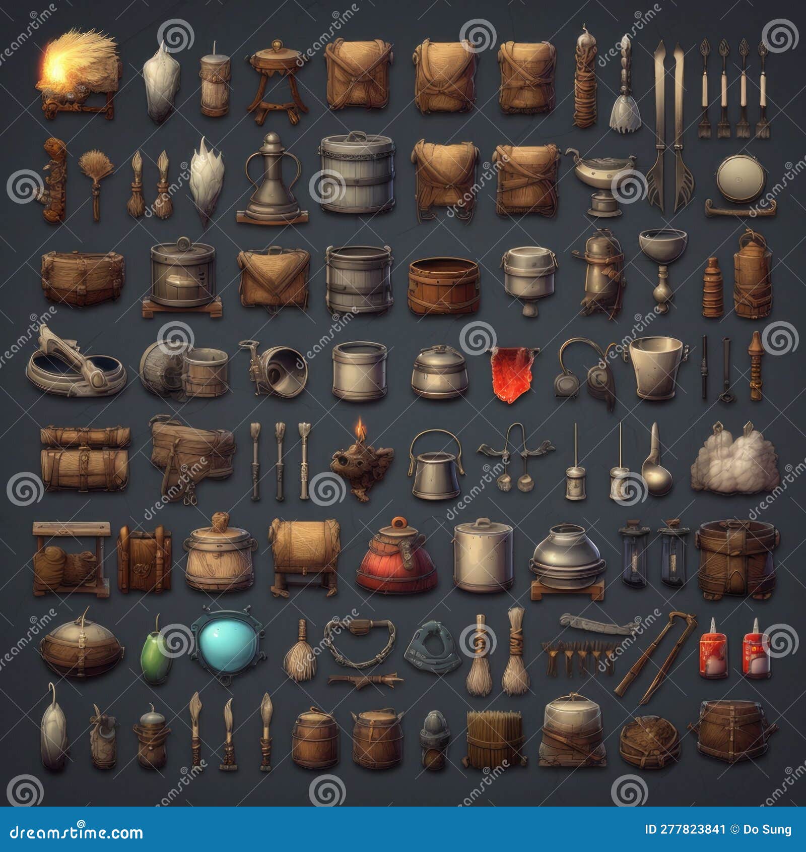 Item game 2d stock illustration. Illustration of video - 277823841