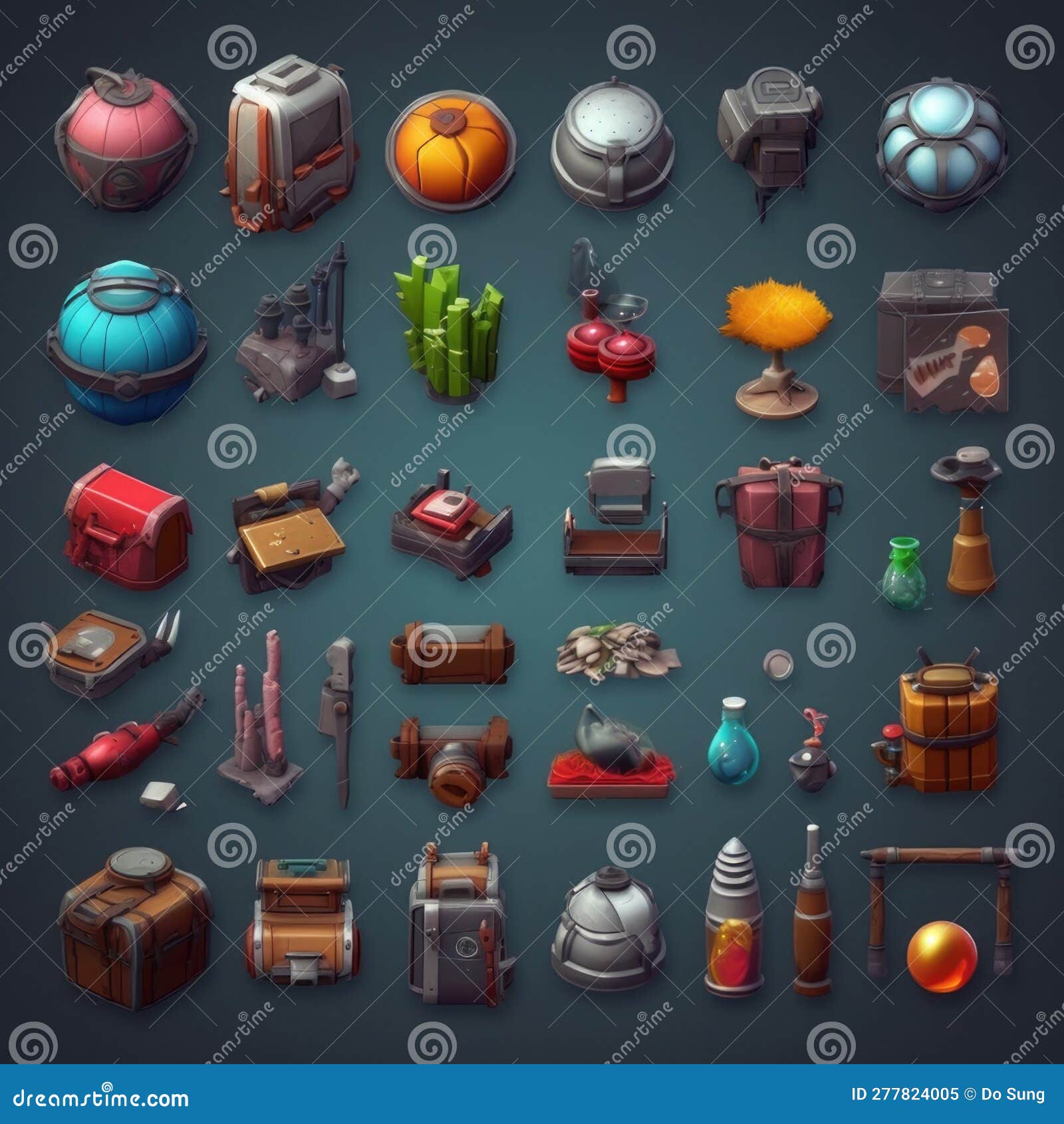 Item game 2d stock illustration. Illustration of shape - 277824005