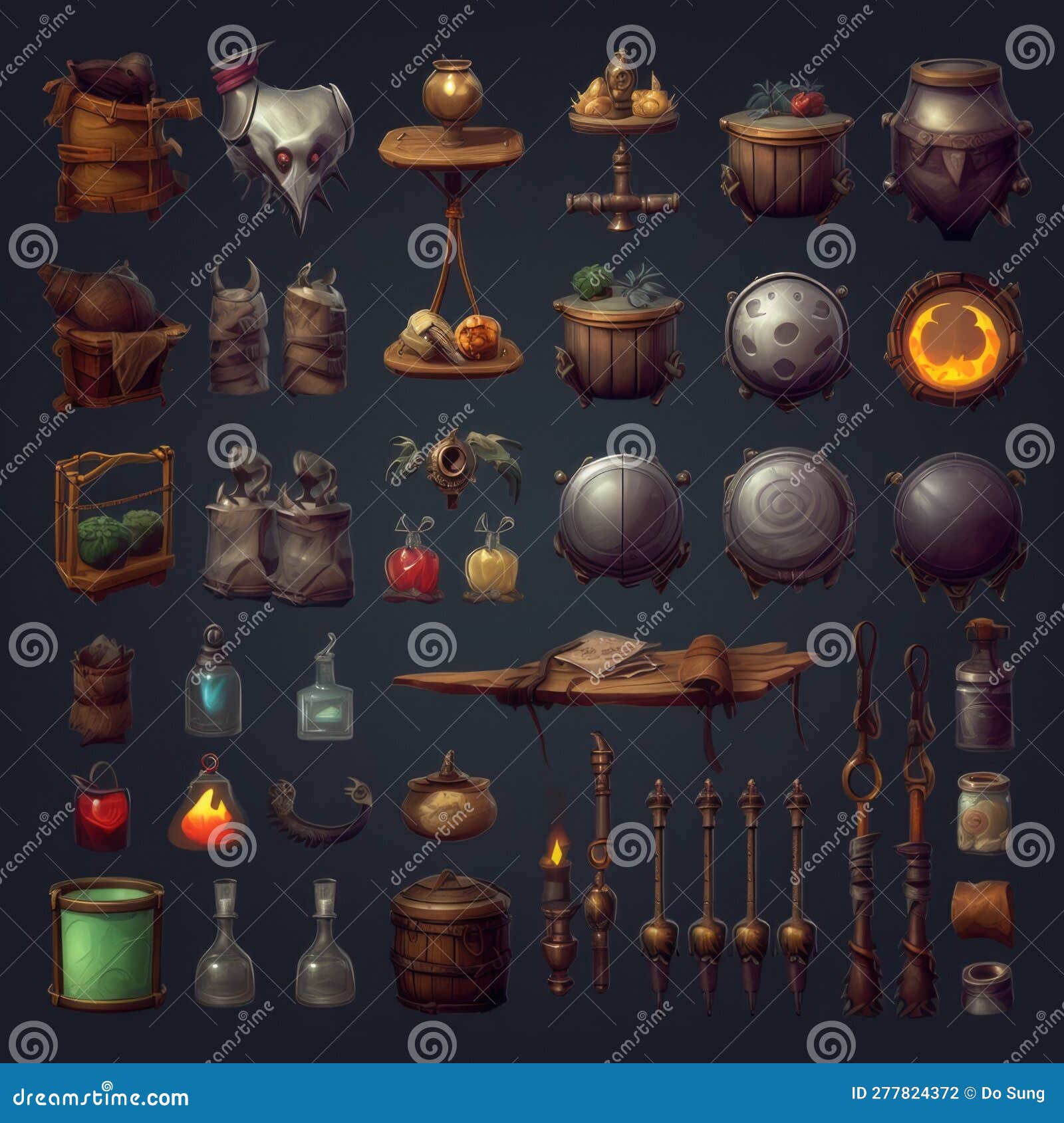 Item game 2d stock illustration. Illustration of game - 277824372