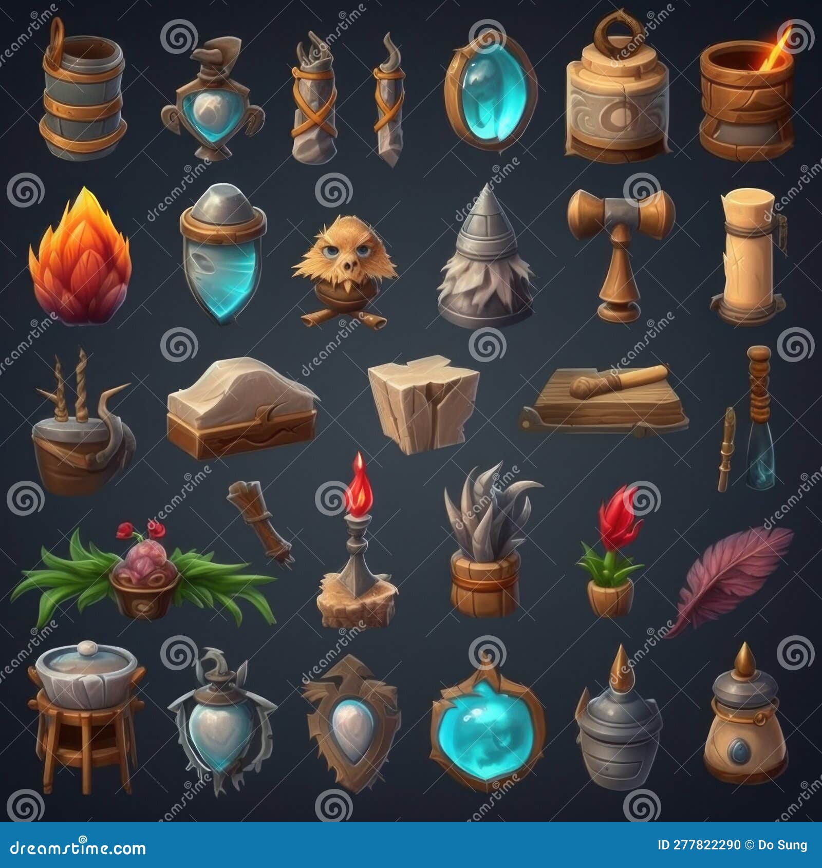 Item game 2d stock illustration. Illustration of games - 277822290