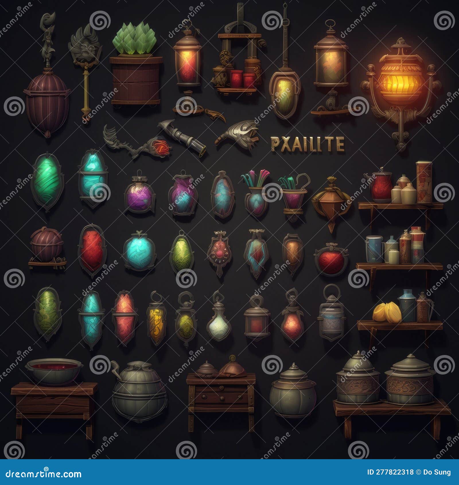 Item game 2d stock illustration. Illustration of play - 277822318