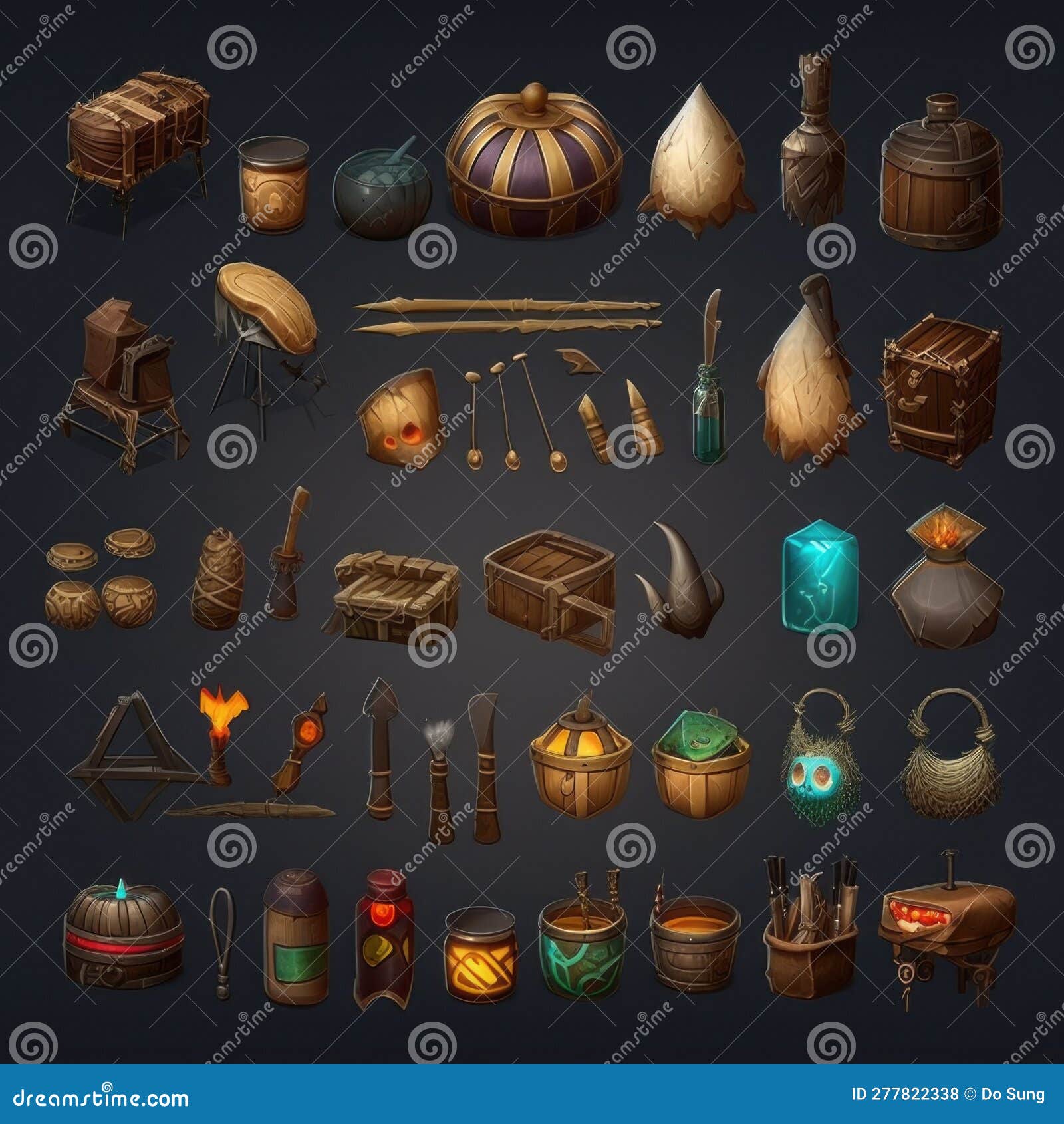 Item game 2d stock illustration. Illustration of game - 277822338