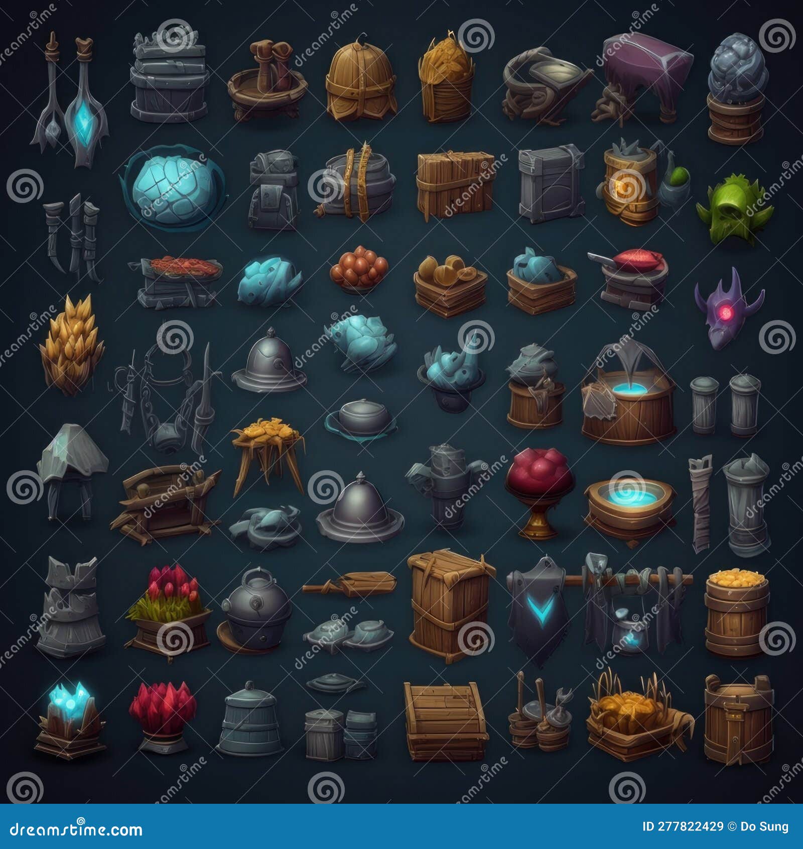 Item game 2d stock illustration. Illustration of creativity - 277822429