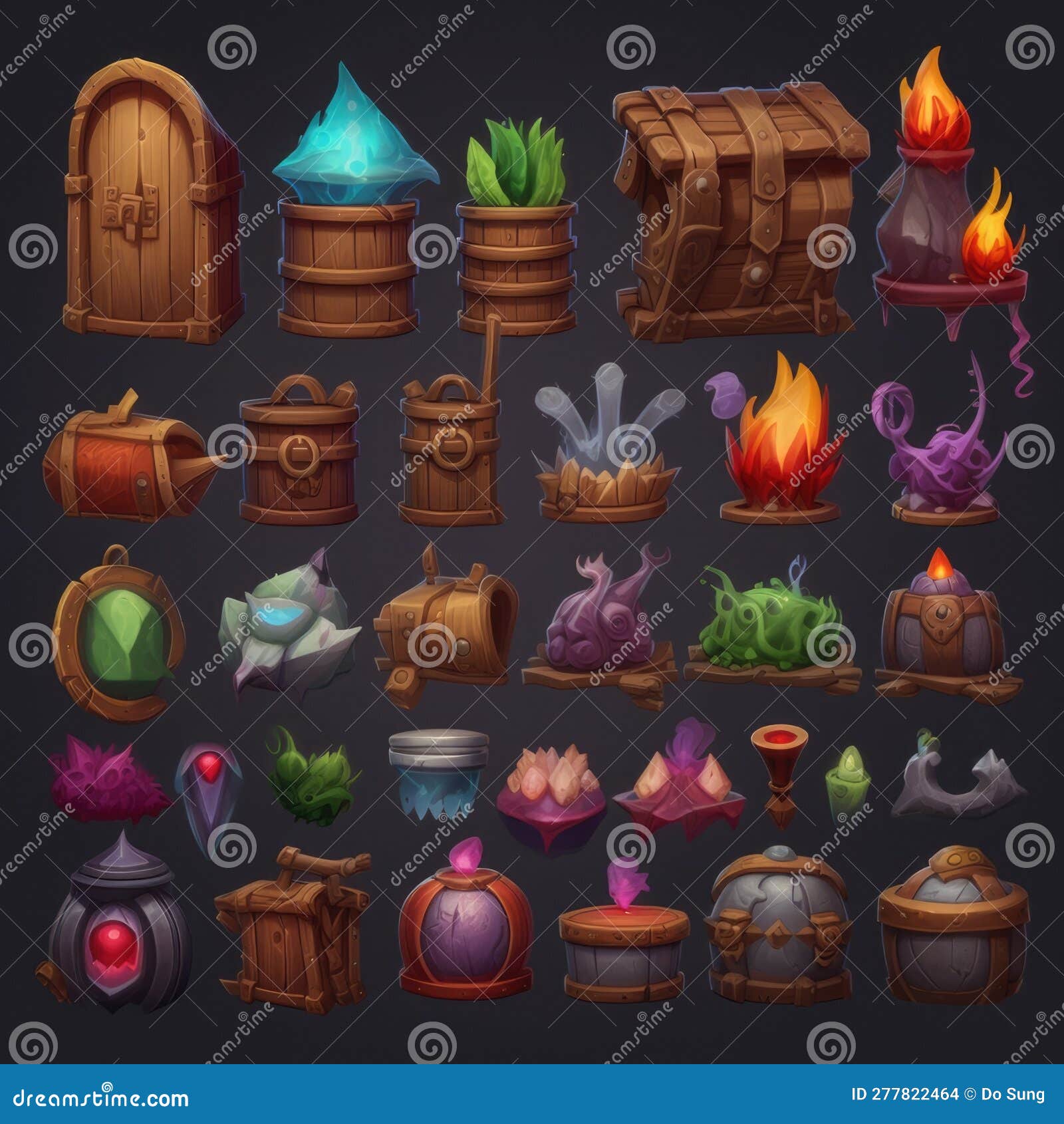 Item game 2d stock illustration. Illustration of leisure - 277822464