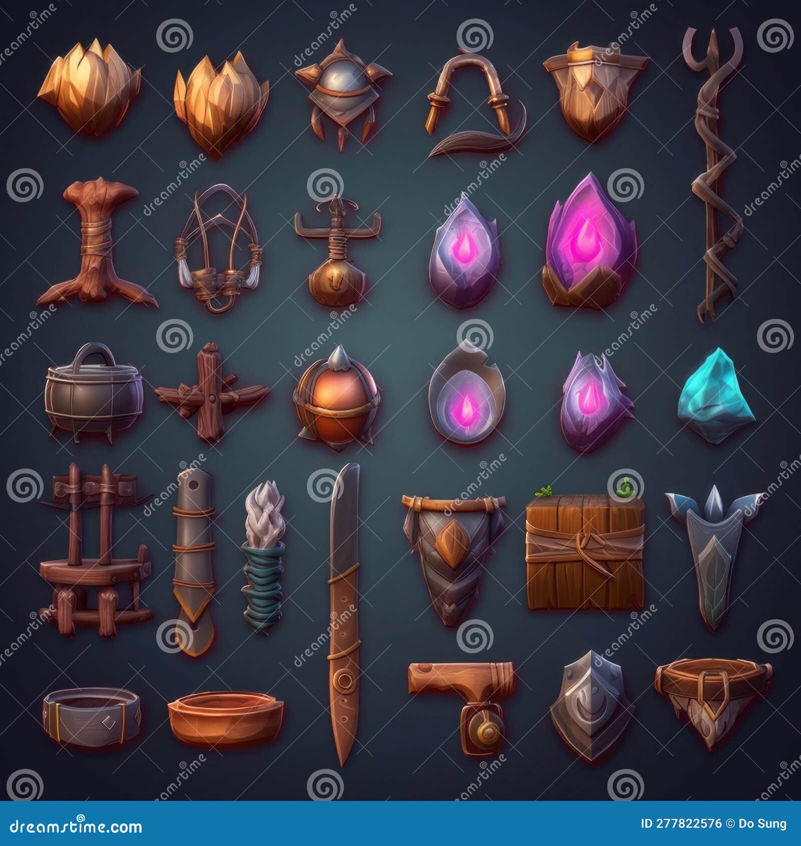 Item game 2d stock illustration. Illustration of game - 277822576