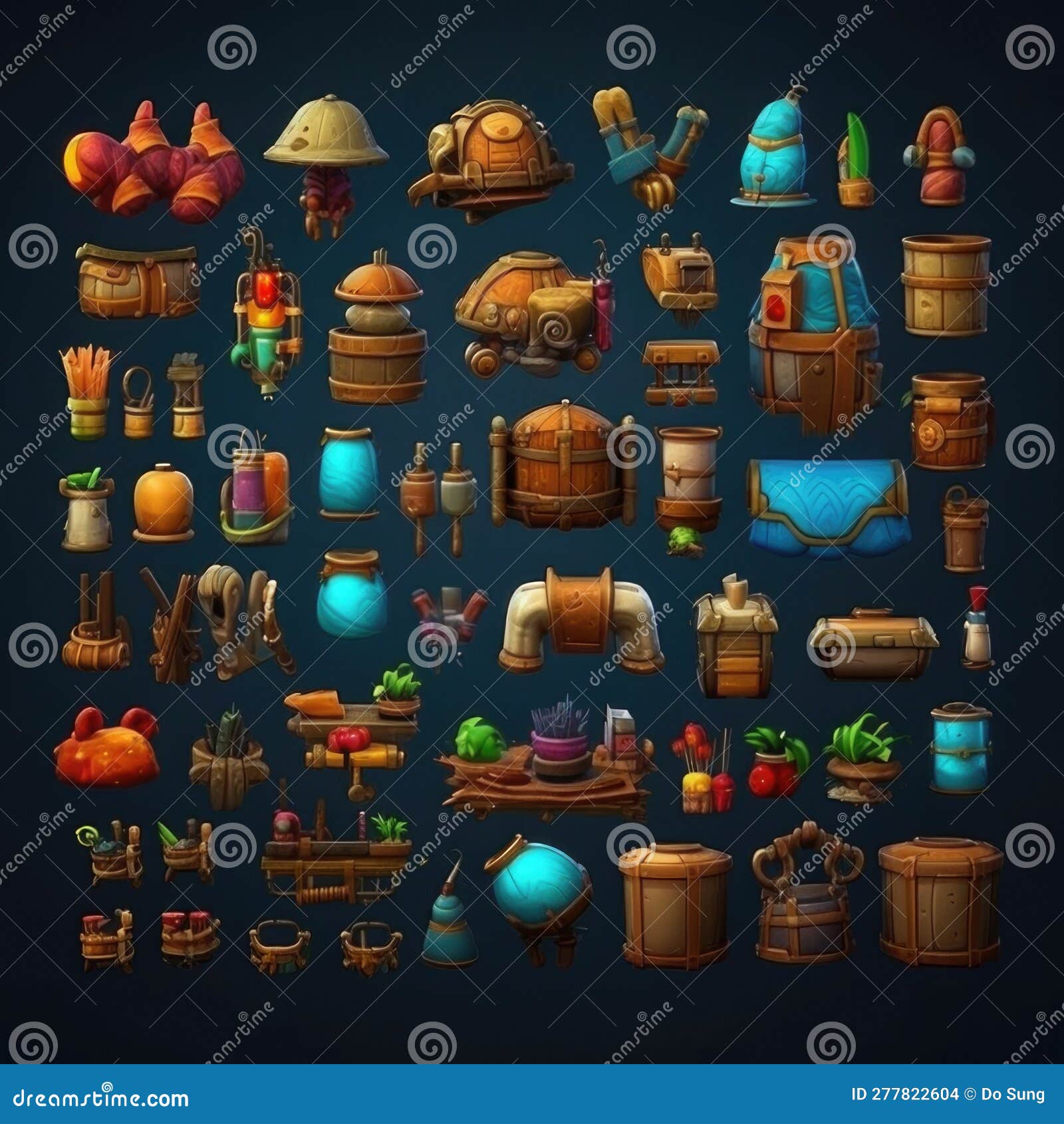 Item game 2d stock illustration. Illustration of keys - 277822604