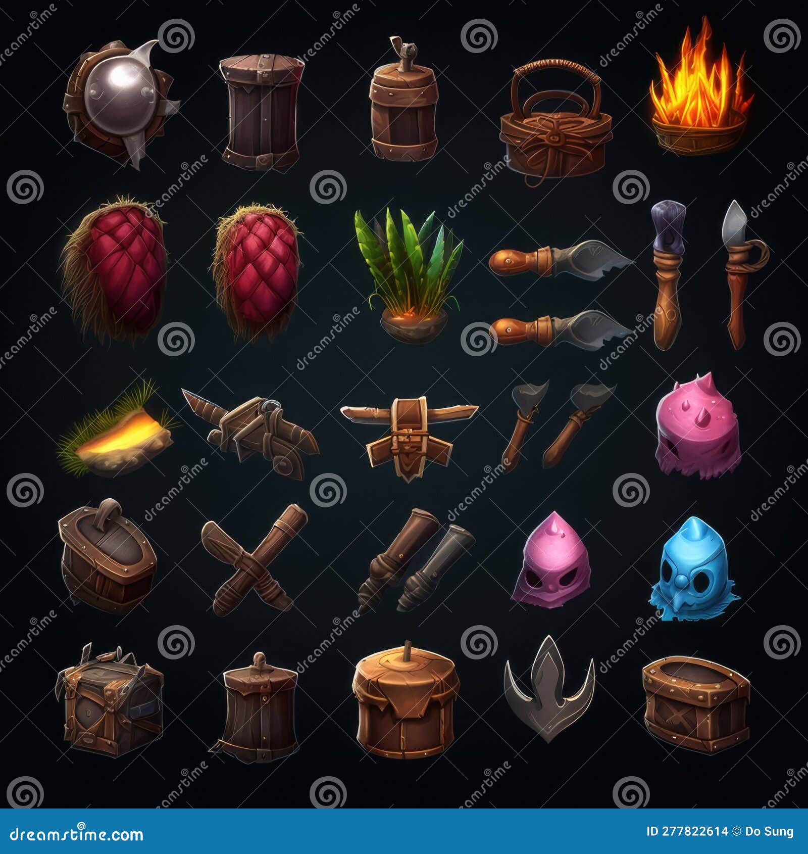 Item game 2d stock illustration. Illustration of size - 277822614