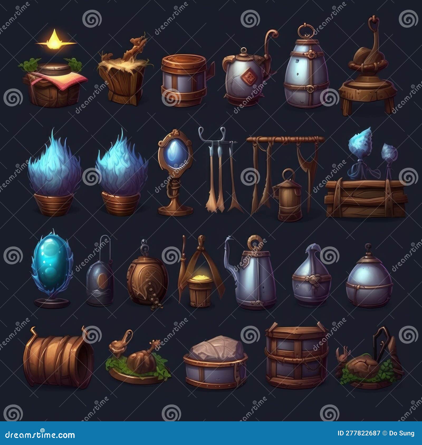 Item game 2d stock illustration. Illustration of fantasy - 277822687