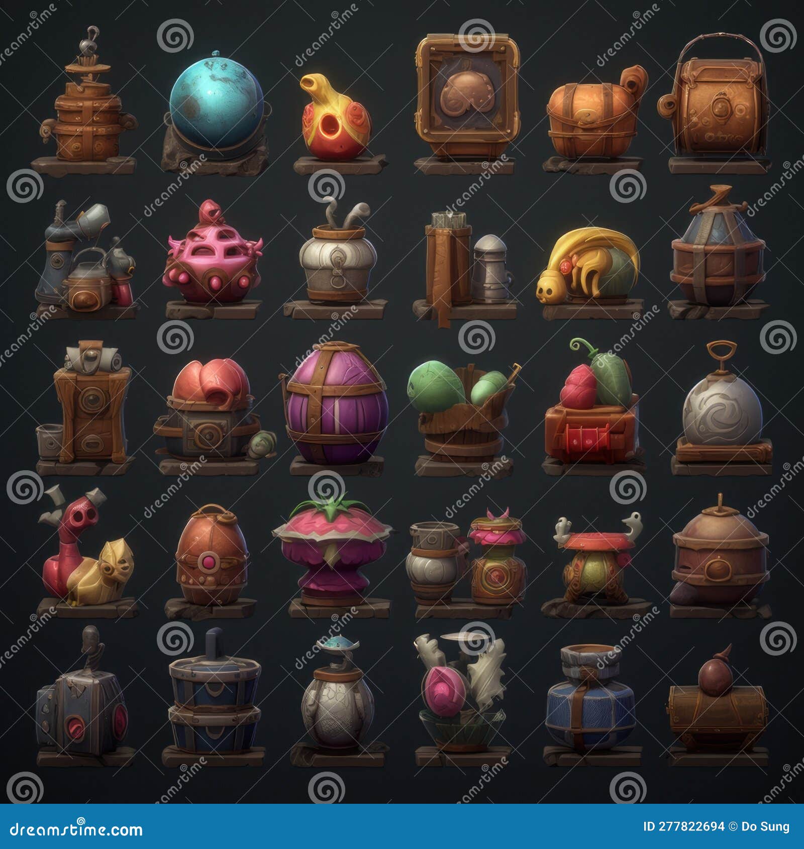 Item game 2d stock illustration. Illustration of power - 277822694