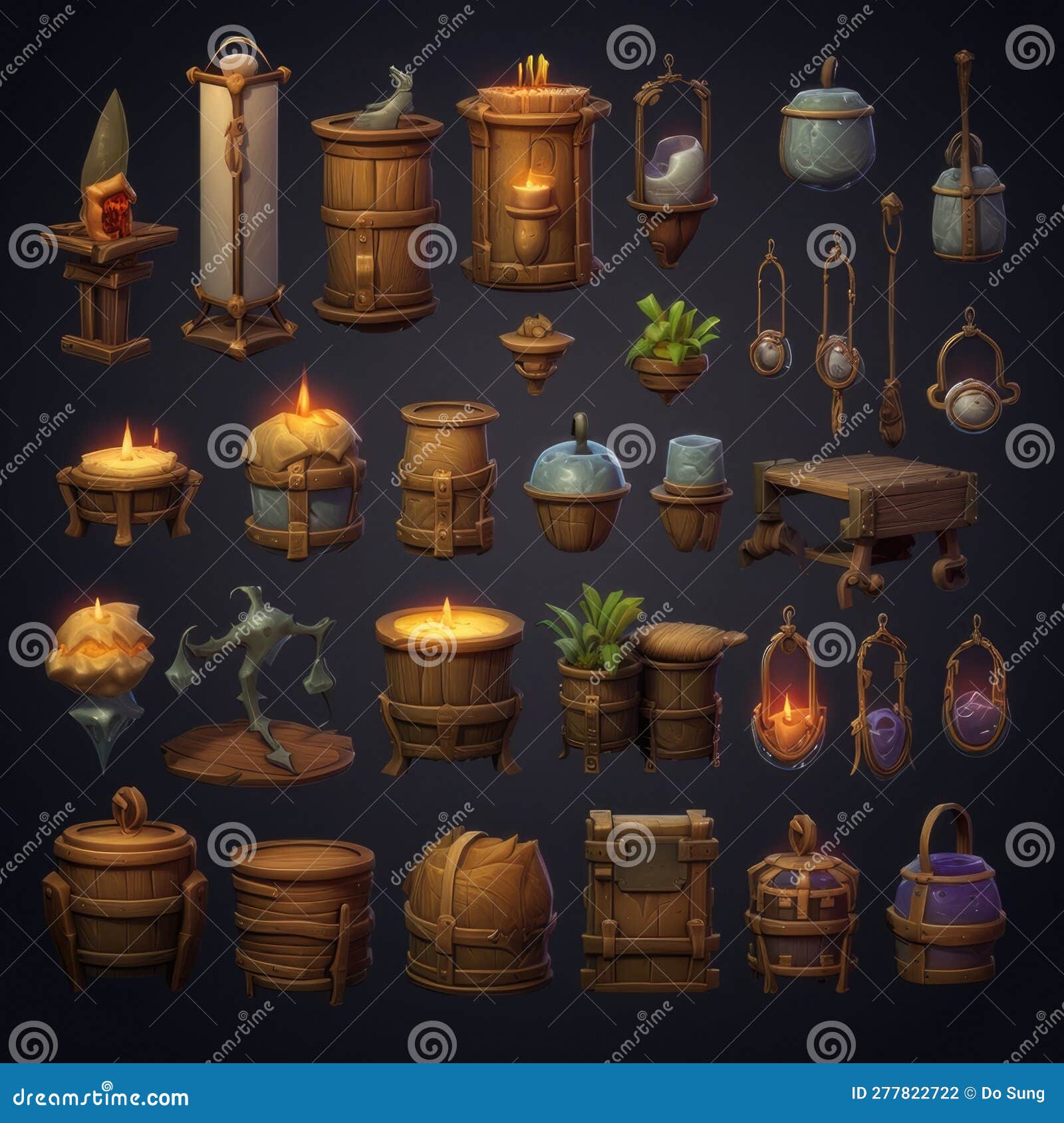 Item game 2d stock illustration. Illustration of design - 277822722