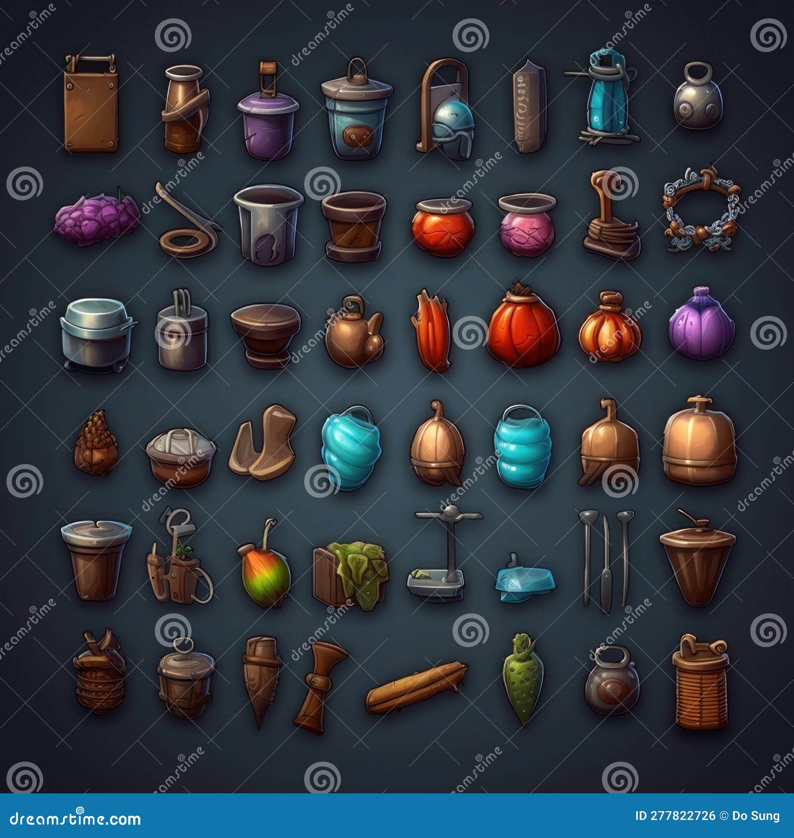 Item game 2d stock illustration. Illustration of shape - 277822726