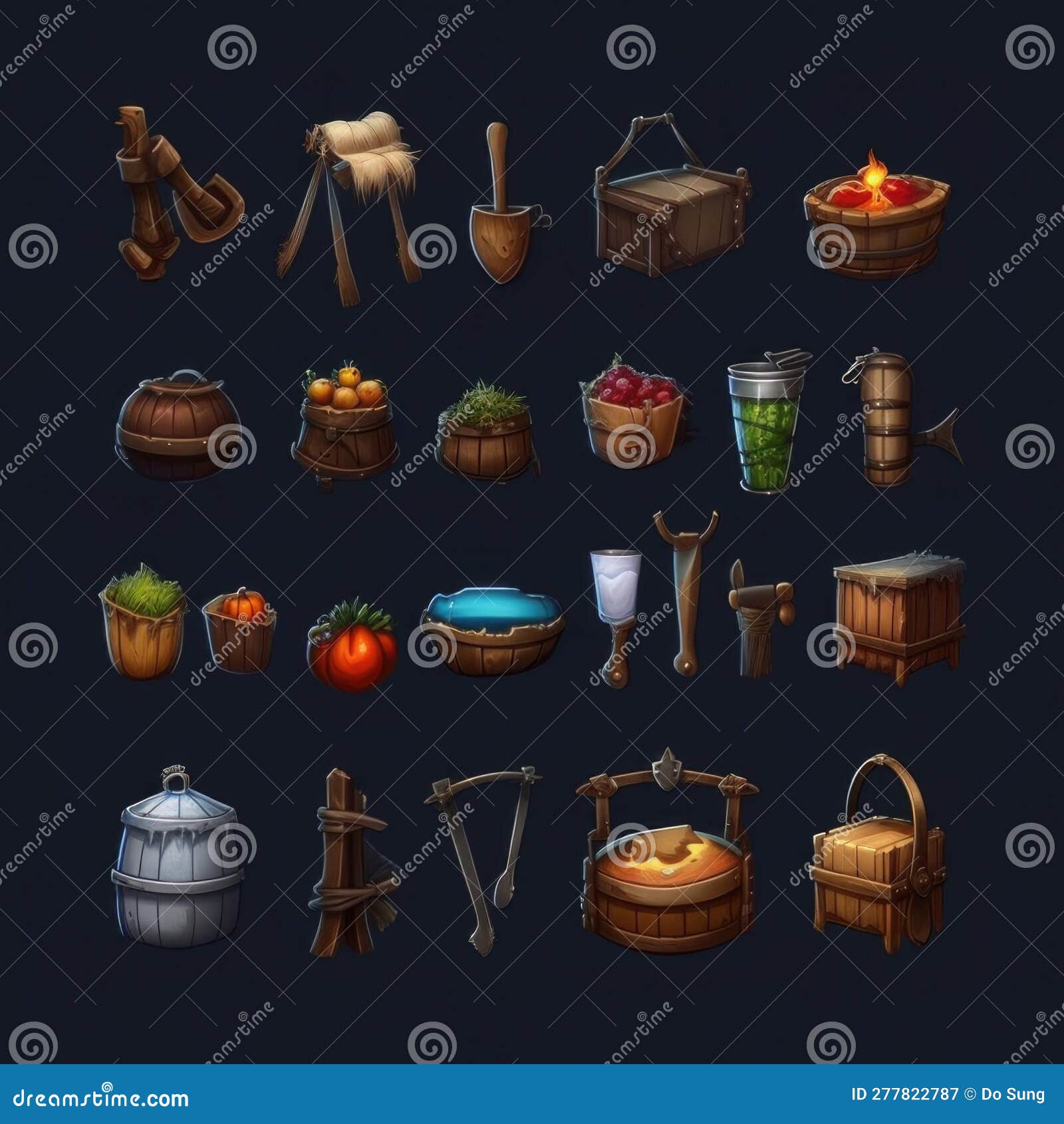 Item game 2d stock illustration. Illustration of adventure - 277822787