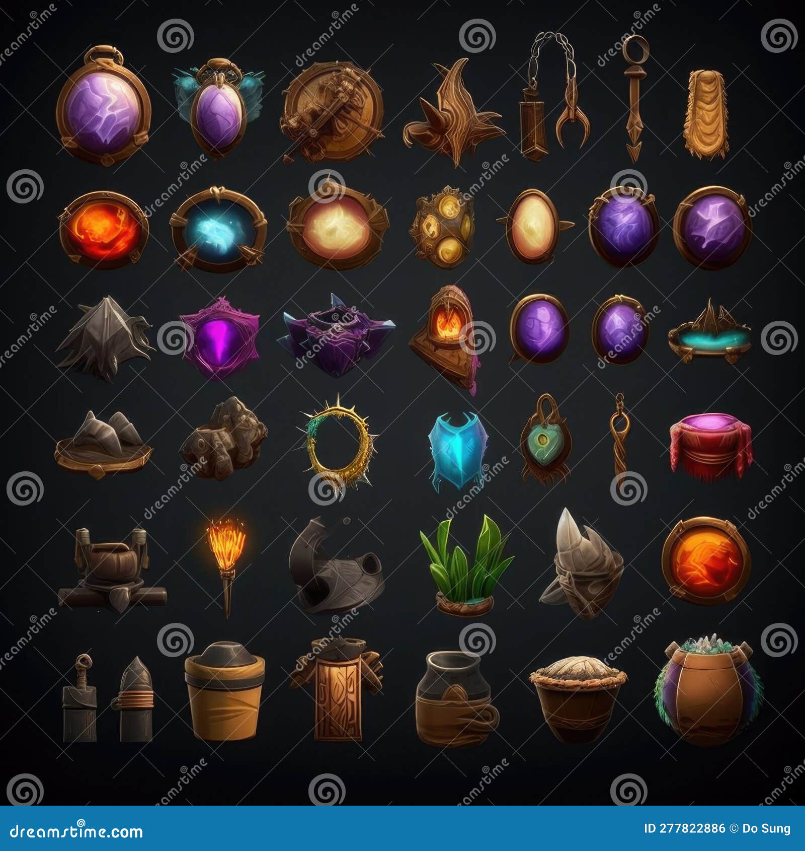 Item game 2d stock illustration. Illustration of entertainment - 277822886