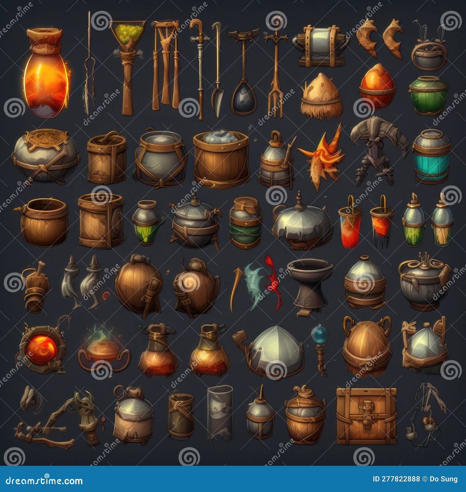 Item game 2d stock illustration. Illustration of fantasy - 277822888