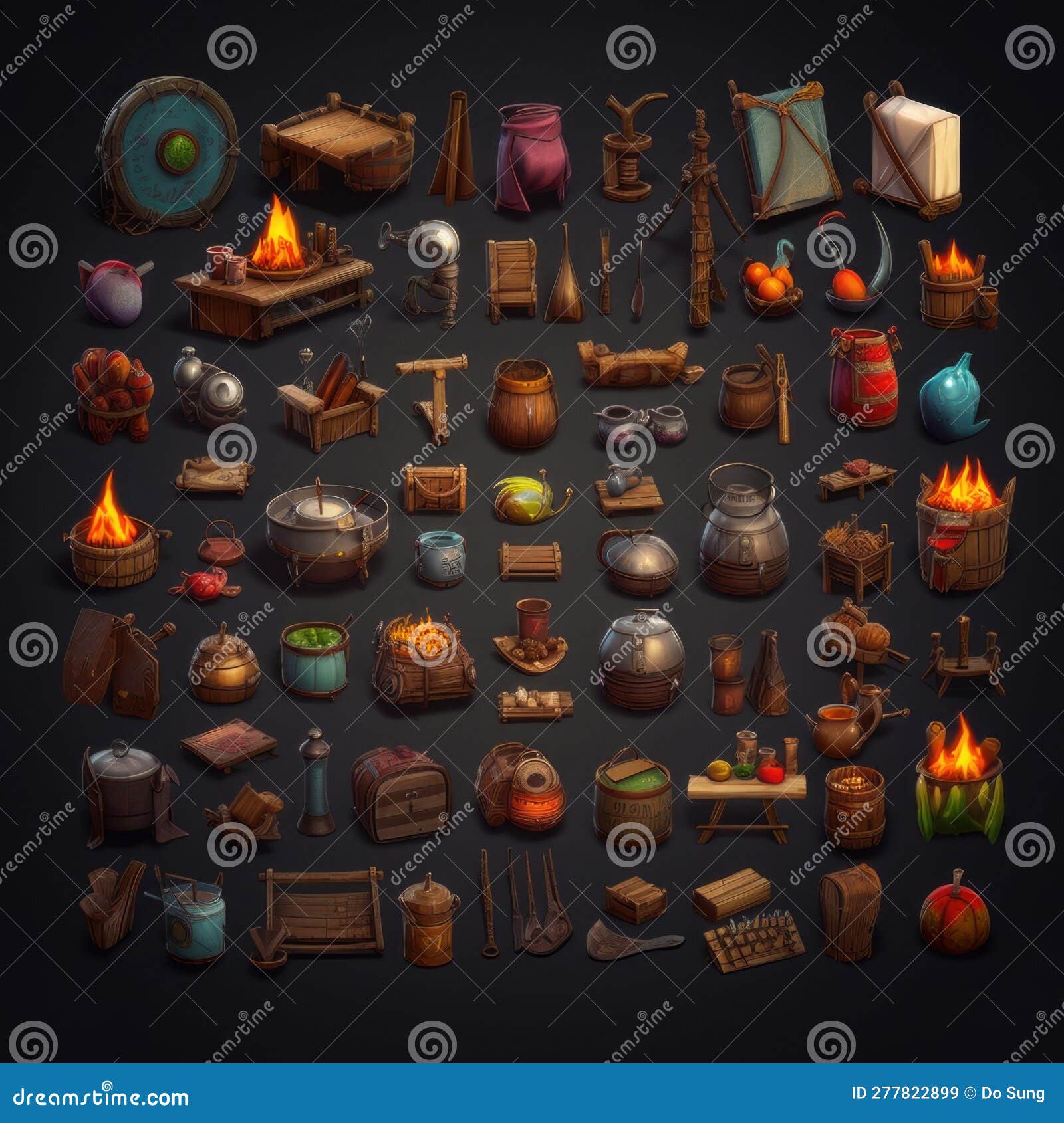 Item game 2d stock illustration. Illustration of adventure - 277822899