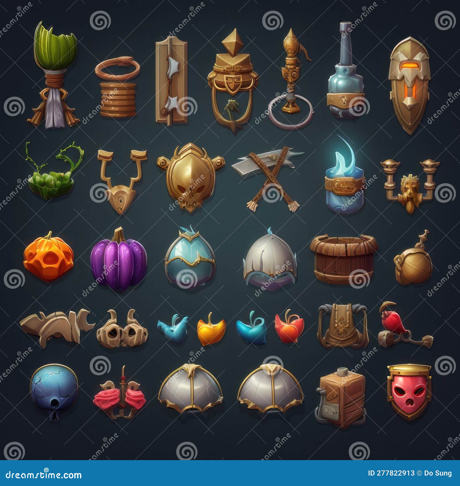 Item game 2d stock illustration. Illustration of entertainment - 277822913