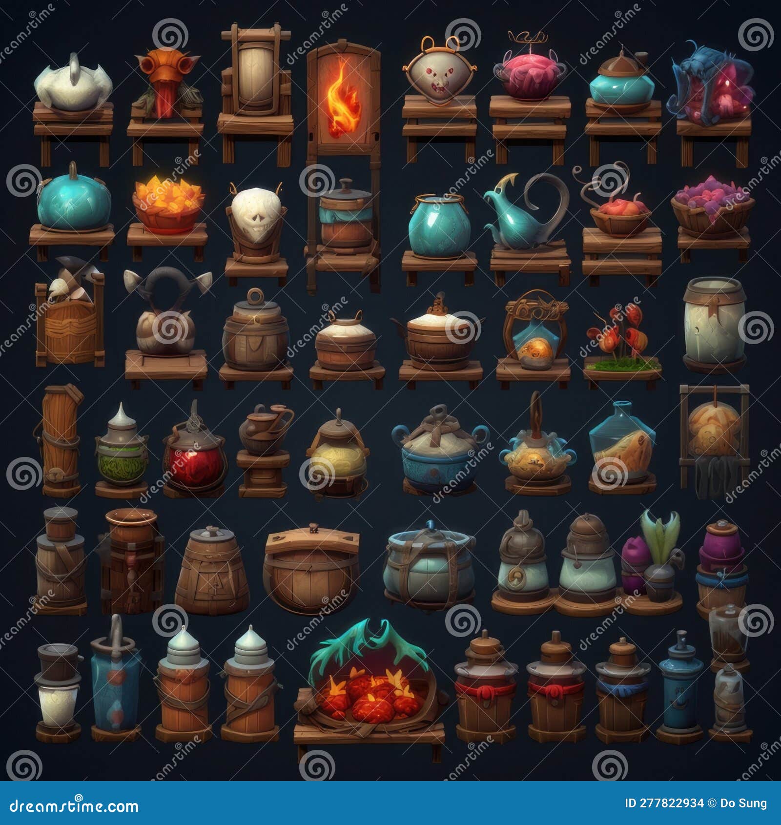 Item game 2d stock illustration. Illustration of graphics - 277822934