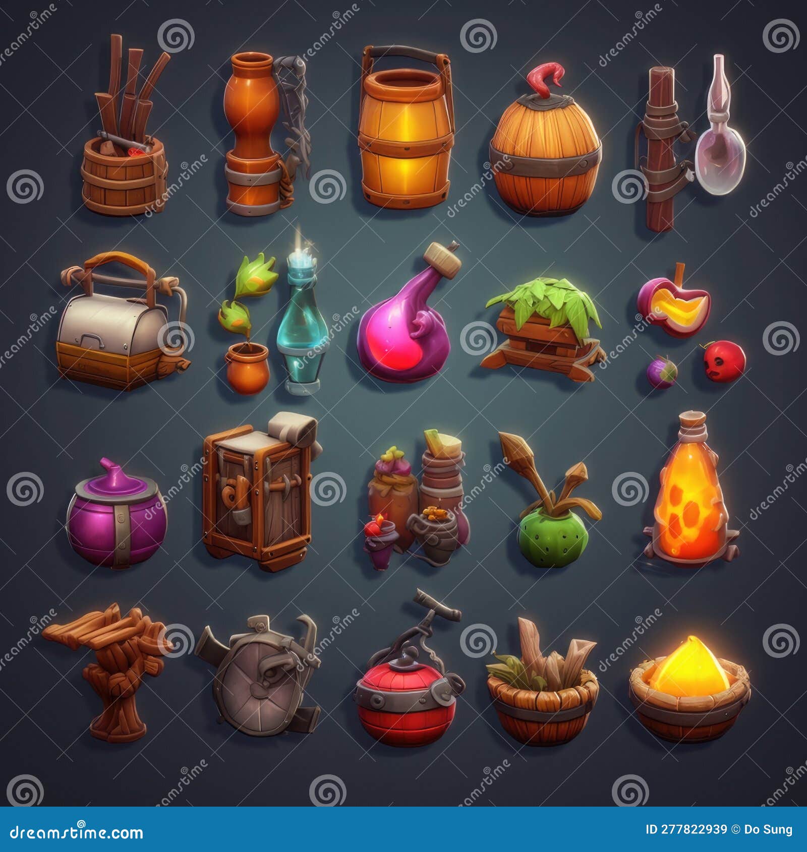 Item game 2d stock illustration. Illustration of coins - 277822939