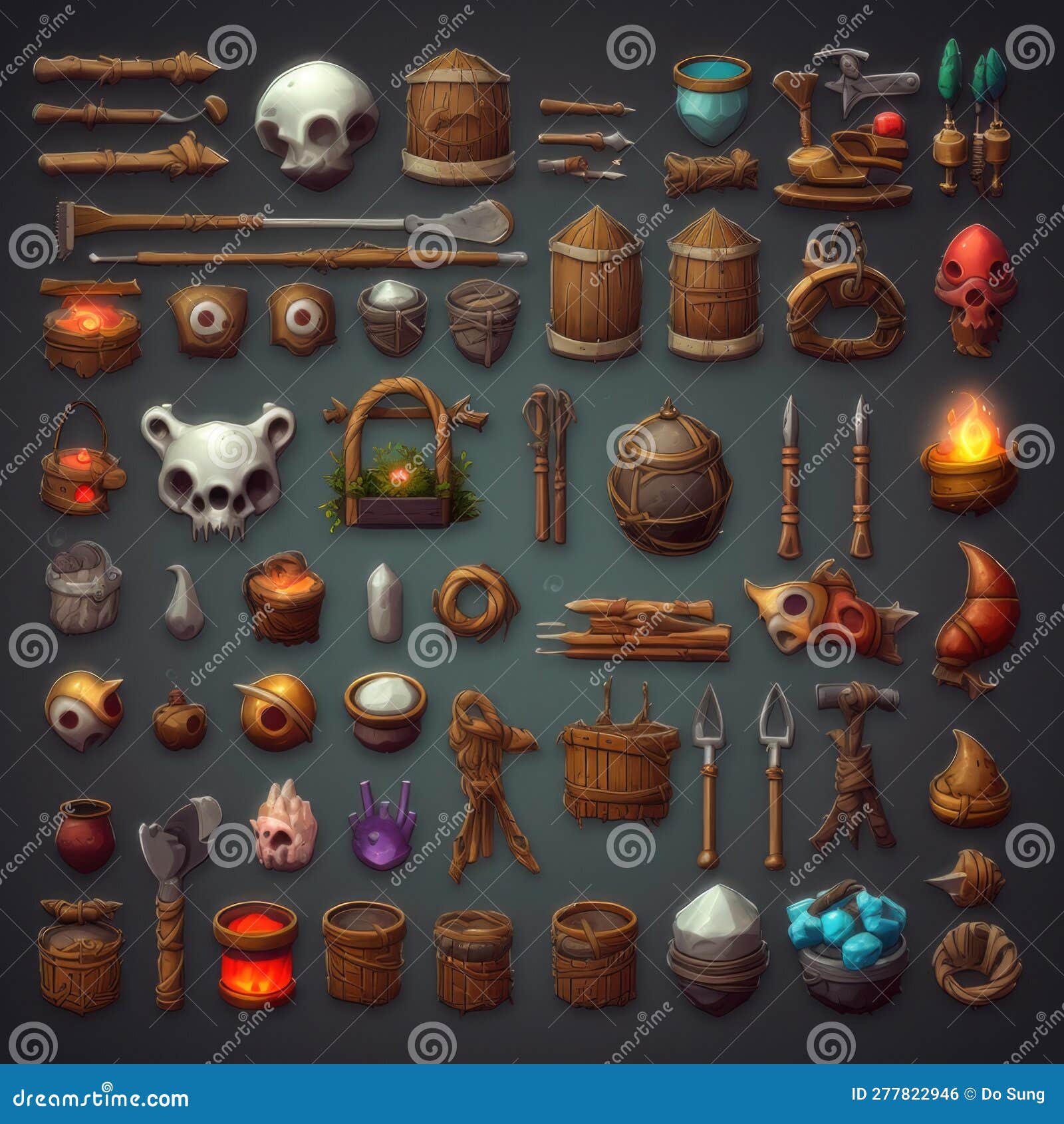 Item game 2d stock illustration. Illustration of games - 277822946