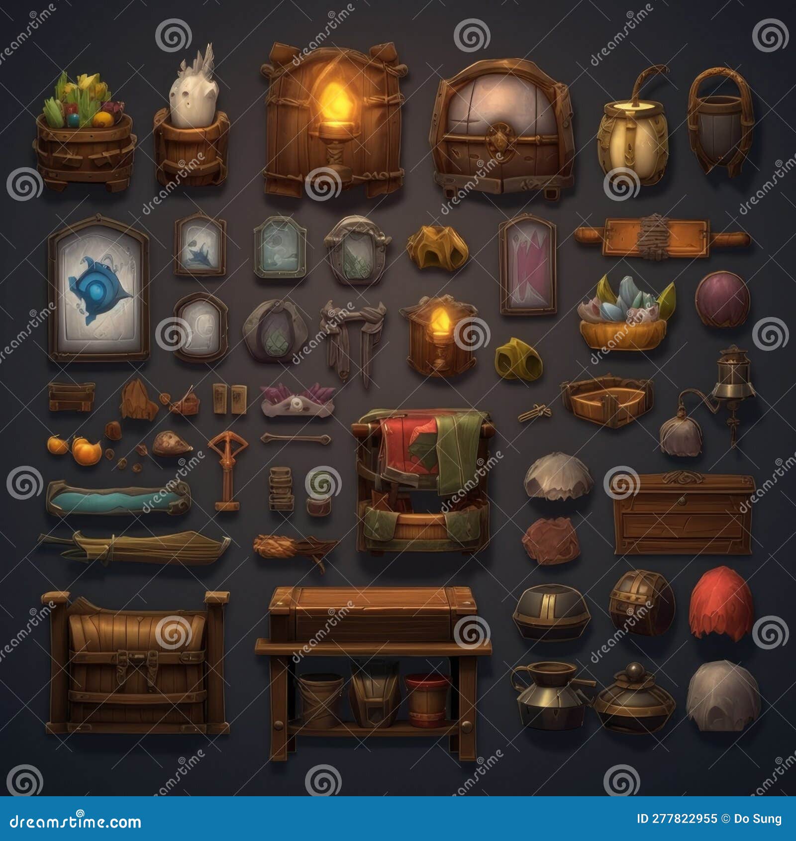 Item game 2d stock illustration. Illustration of shape - 277822955