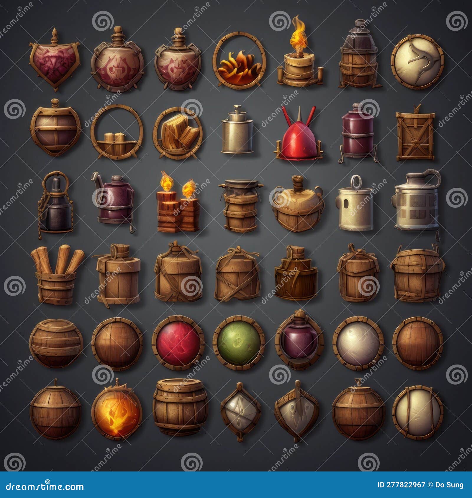 Item game 2d stock illustration. Illustration of adventure - 277822967