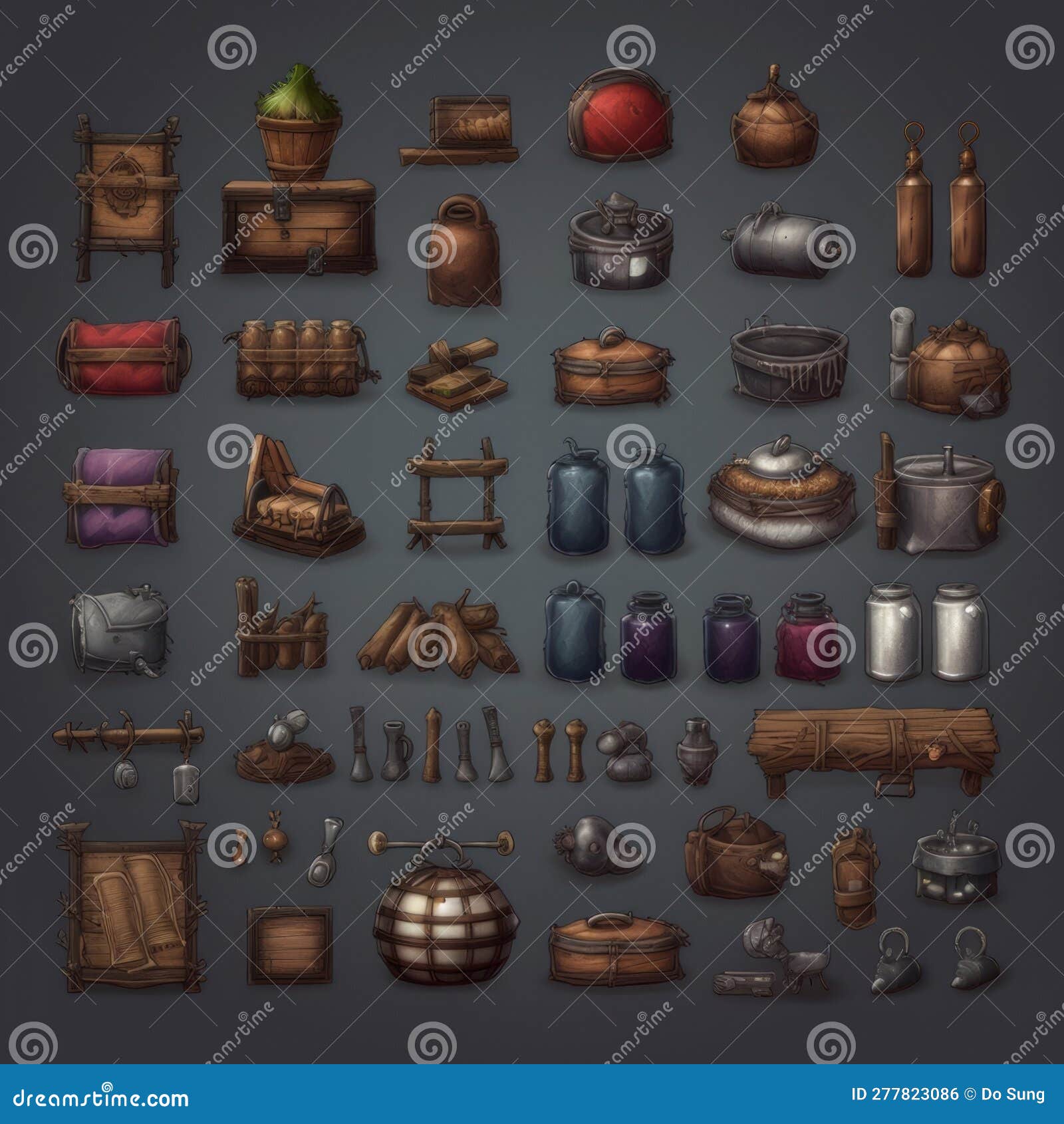 Item game 2d stock illustration. Illustration of digital - 277823086