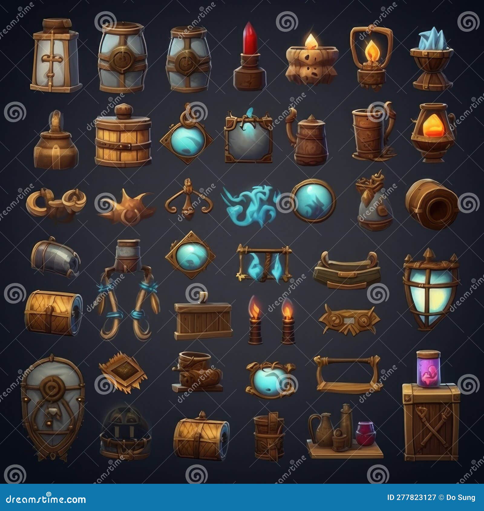 Item game 2d stock illustration. Illustration of keys - 277823127