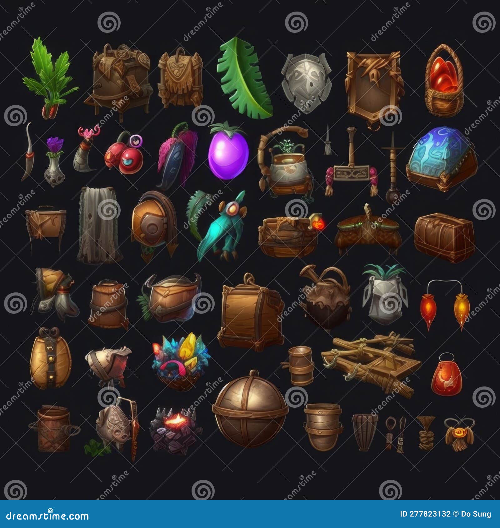 Item game 2d stock illustration. Illustration of power - 277823132