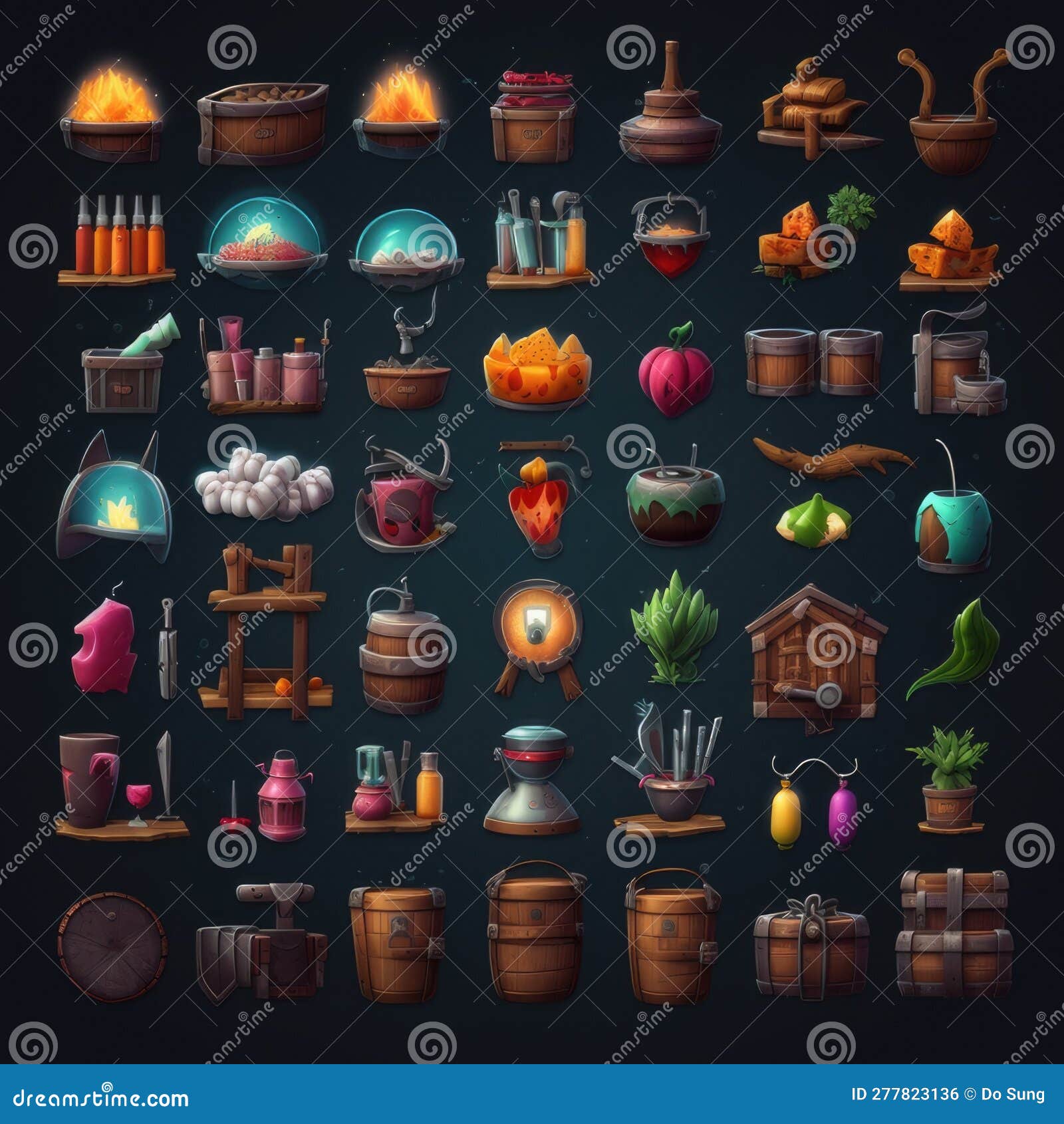 Item game 2d stock illustration. Illustration of play - 277823136