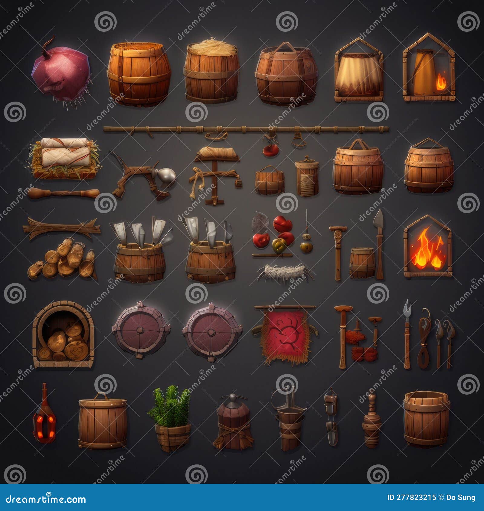 Item game 2d stock illustration. Illustration of games - 277823215