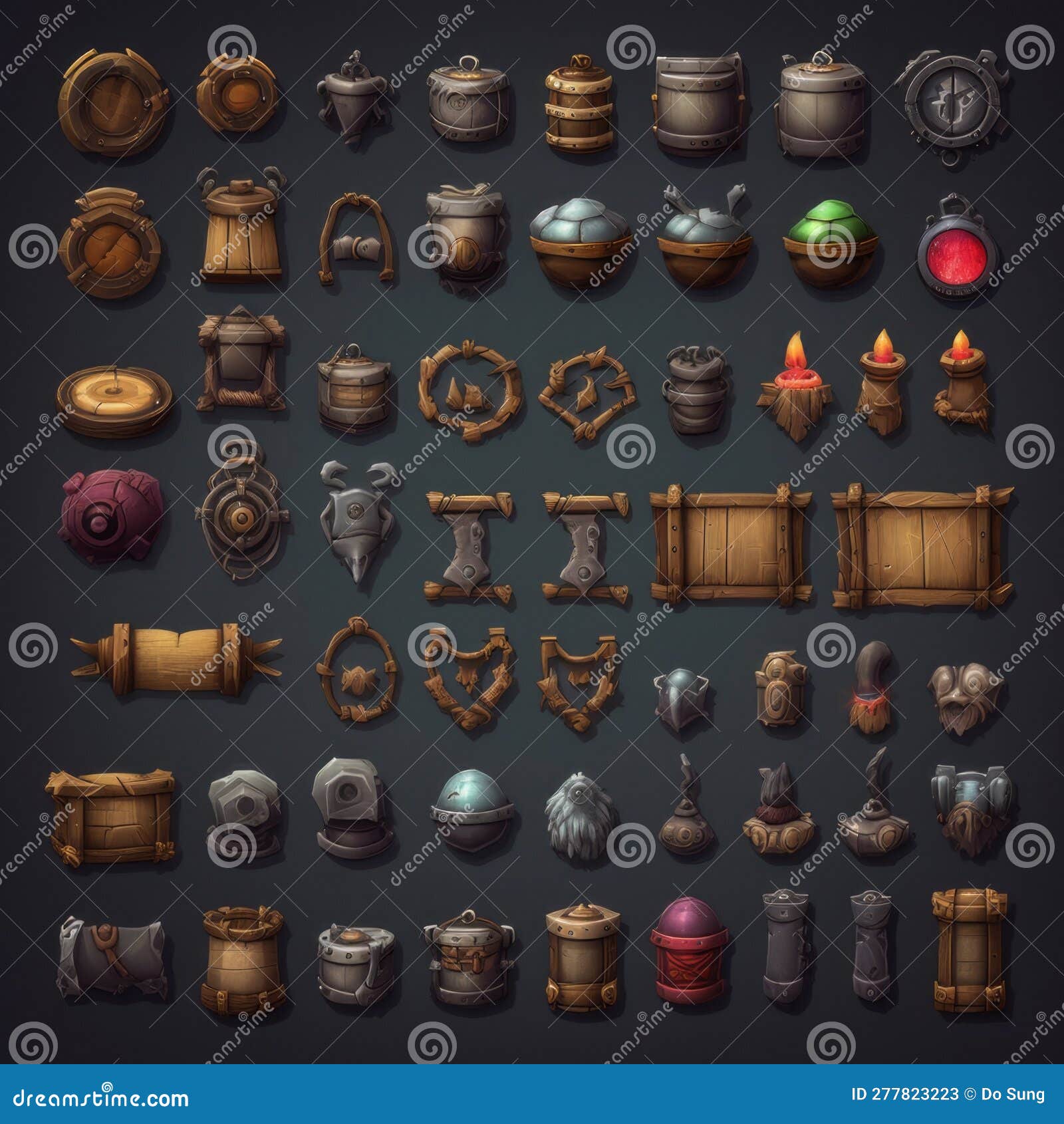 Item game 2d stock illustration. Illustration of excitement - 277823223