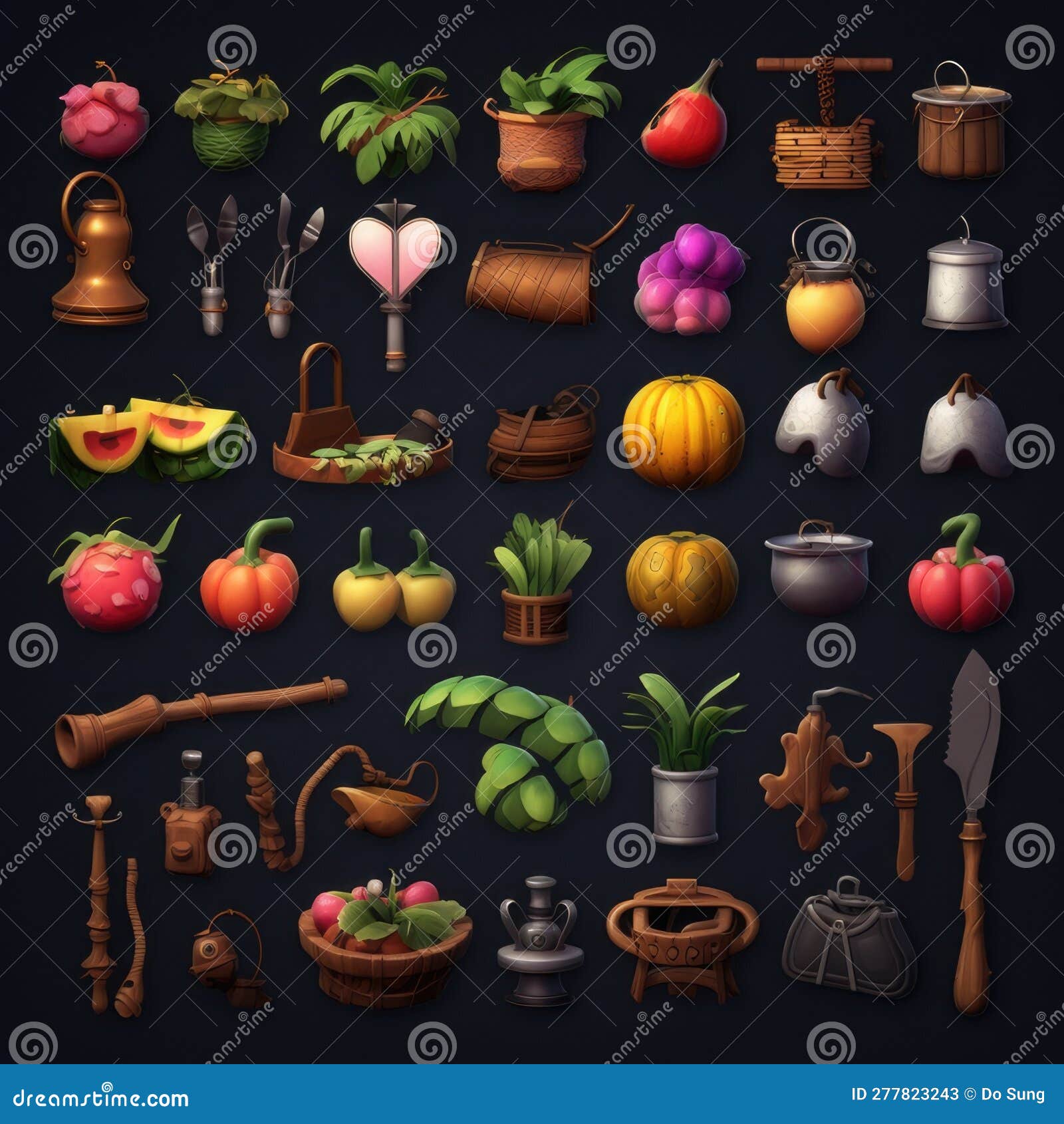 Item game 2d stock illustration. Illustration of adventure - 277823243