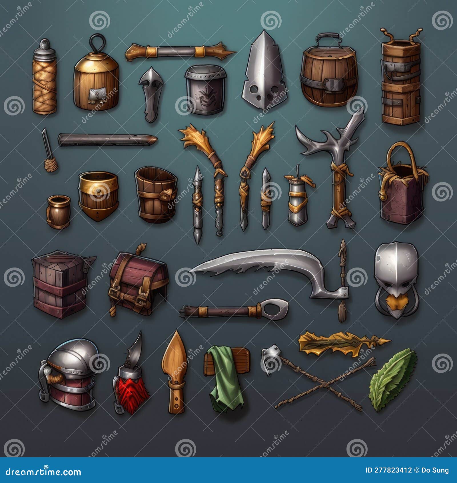 Item game 2d stock illustration. Illustration of color - 277823412