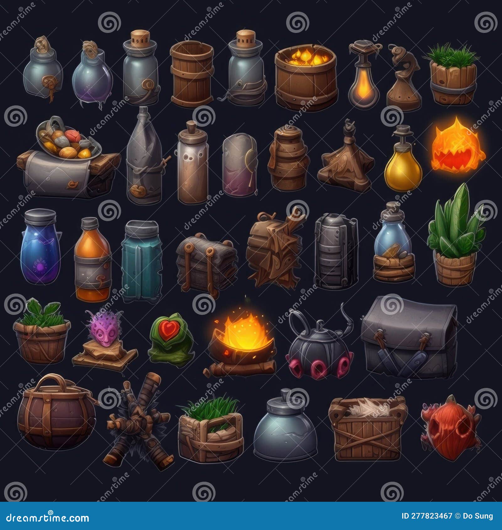 Item game 2d stock illustration. Illustration of games - 277823467