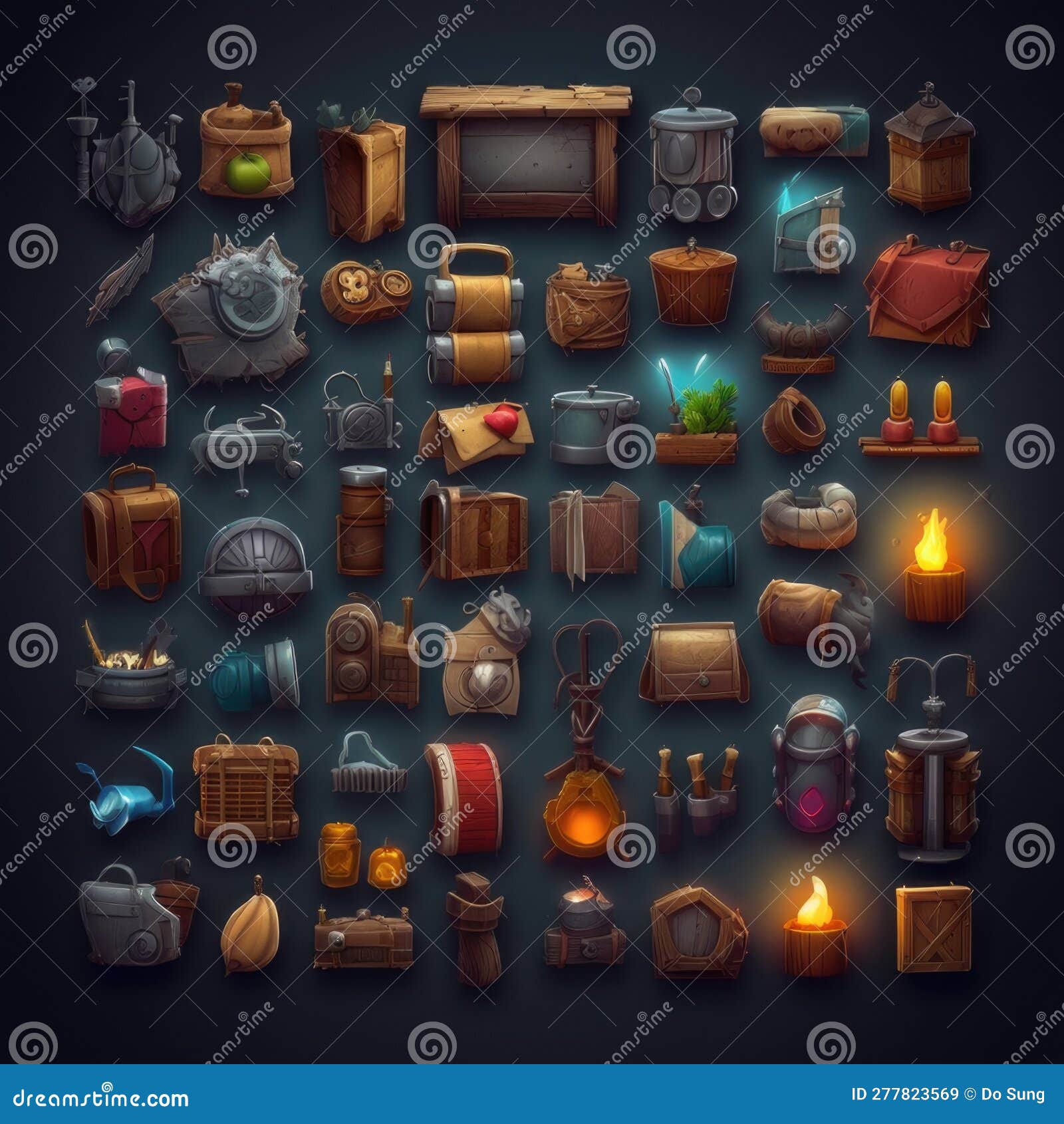 Item game 2d stock illustration. Illustration of shape - 277823569