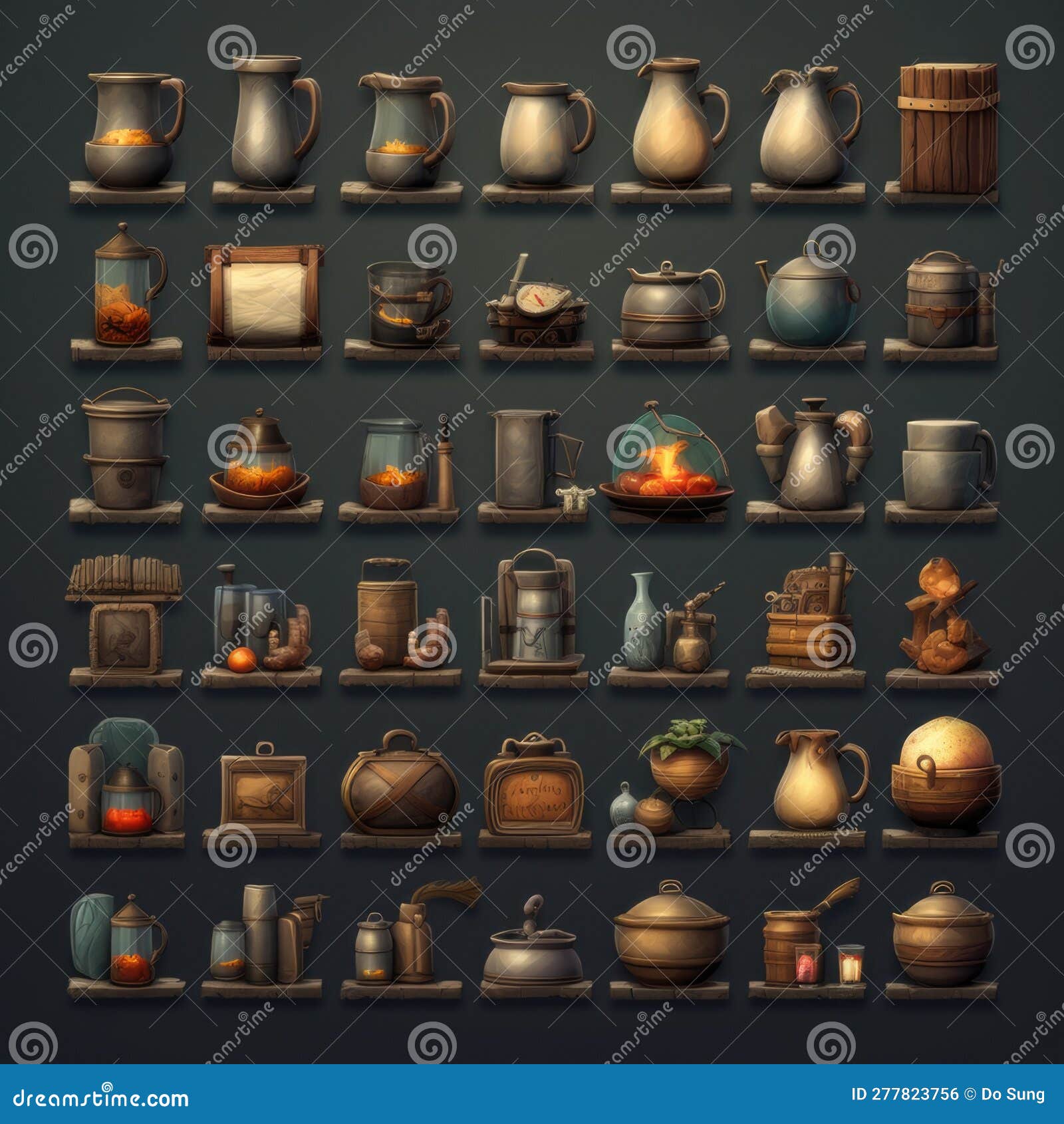 Item game 2d stock illustration. Illustration of activities - 277823756