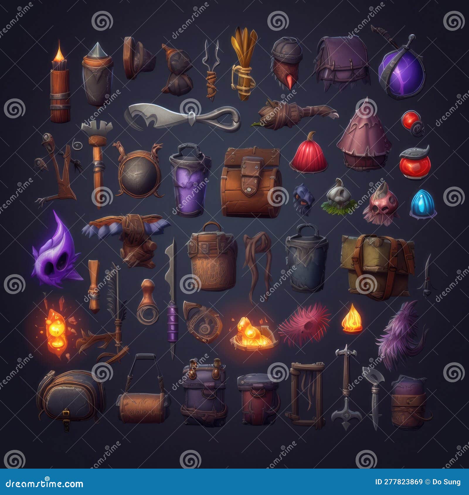 Item game 2d stock illustration. Illustration of gaming - 277823869